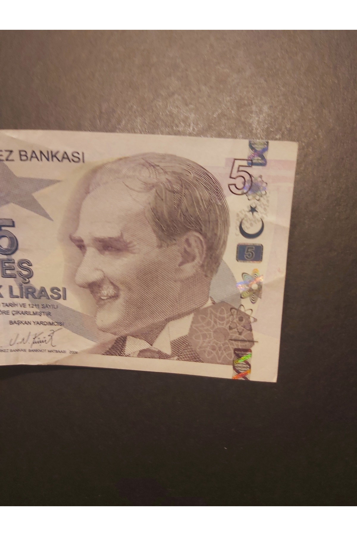 escoines koleksiyon 5 TL güzel düşük numara (ilk bin) ÇÇT+/CA TC kağıt ...