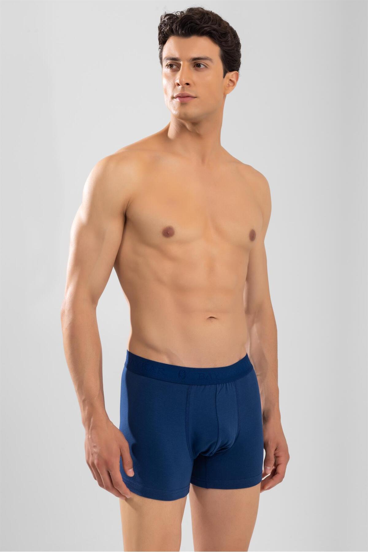 BAYKAR Erkek Compact Pamuklu Düz Boxer 3'lü Paket Lacivert Fiyatı ...