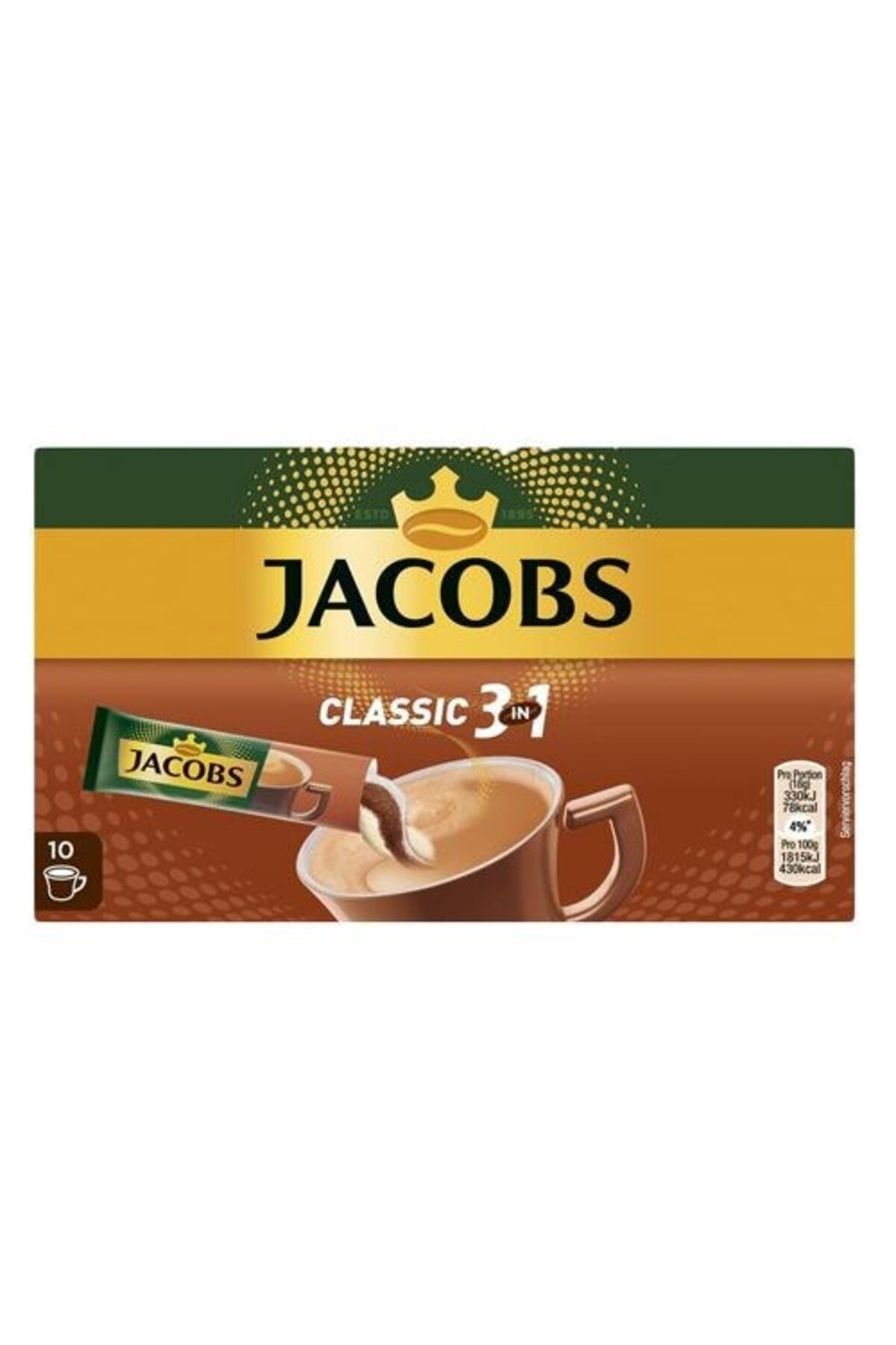 Jacobs - Classic 3in1 Sticks Instant Coffee - 10 sticks Fiyatı ...