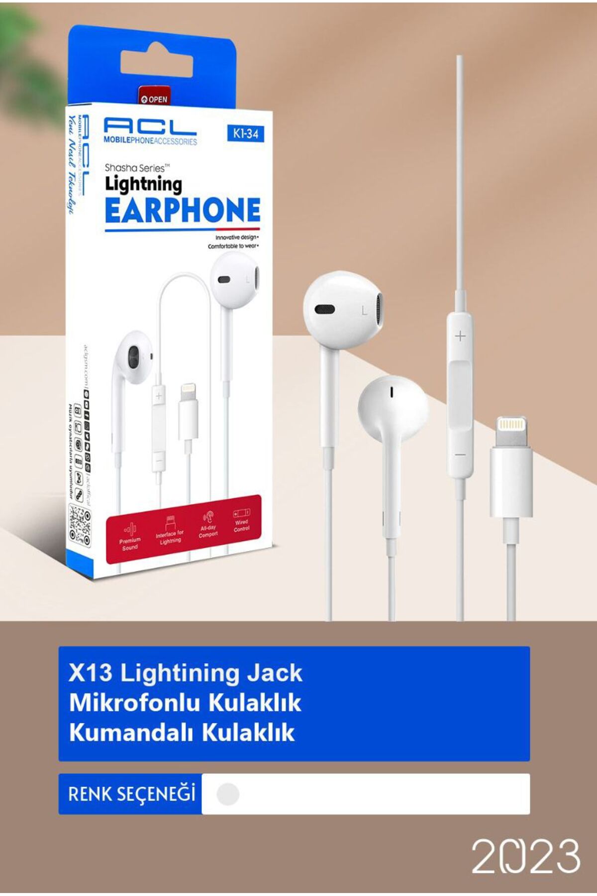 ACL K1-34 1.2 MT MİKRAFONLU KUMANDALI LIGHTNING JACK GİRİŞLİ KULAKLIK - Fiyatı, Yorumları