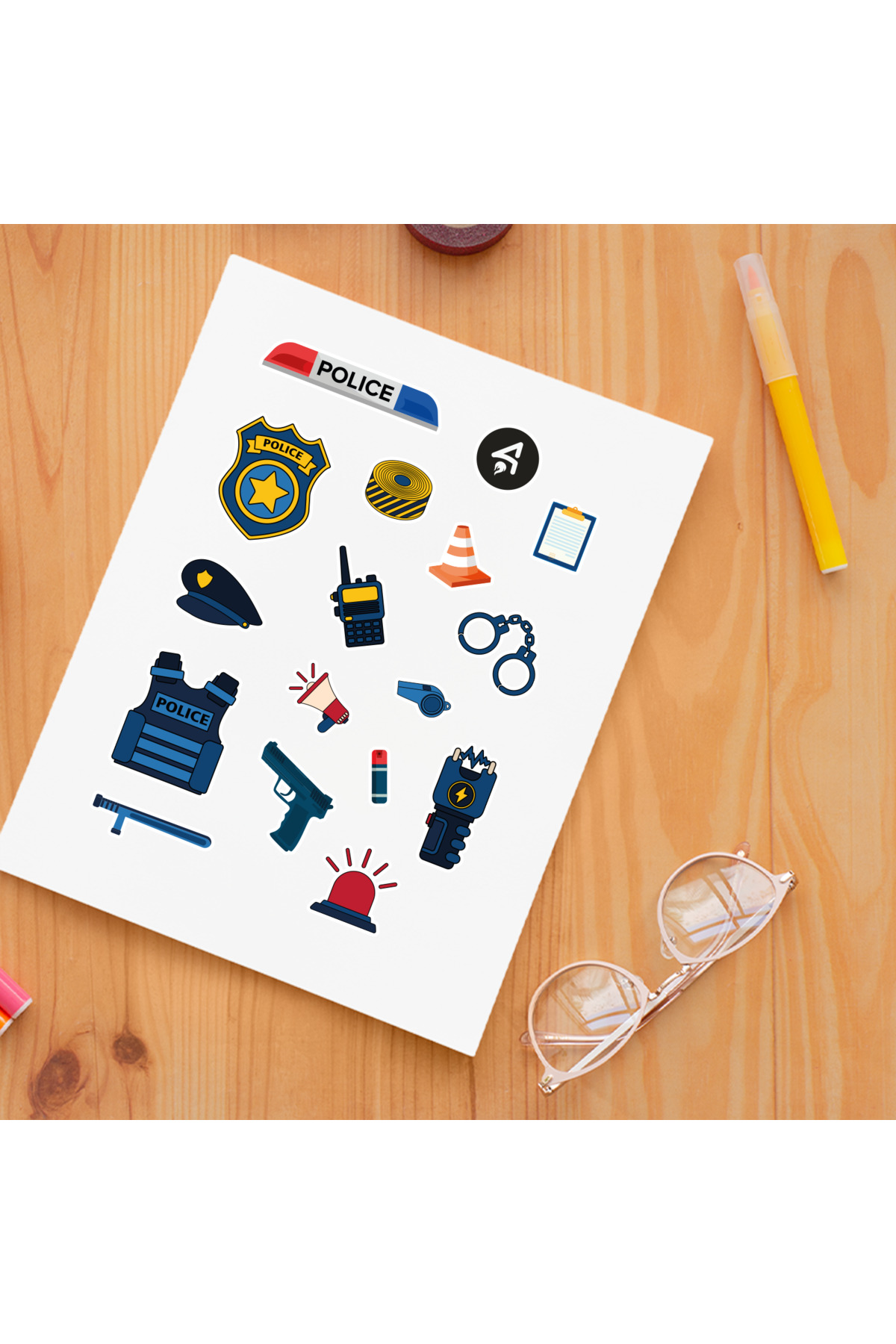 Genel Markalar Polis Olay Yerinde Tasarımlı Çocuk Sticker Seti Fiyatı ...