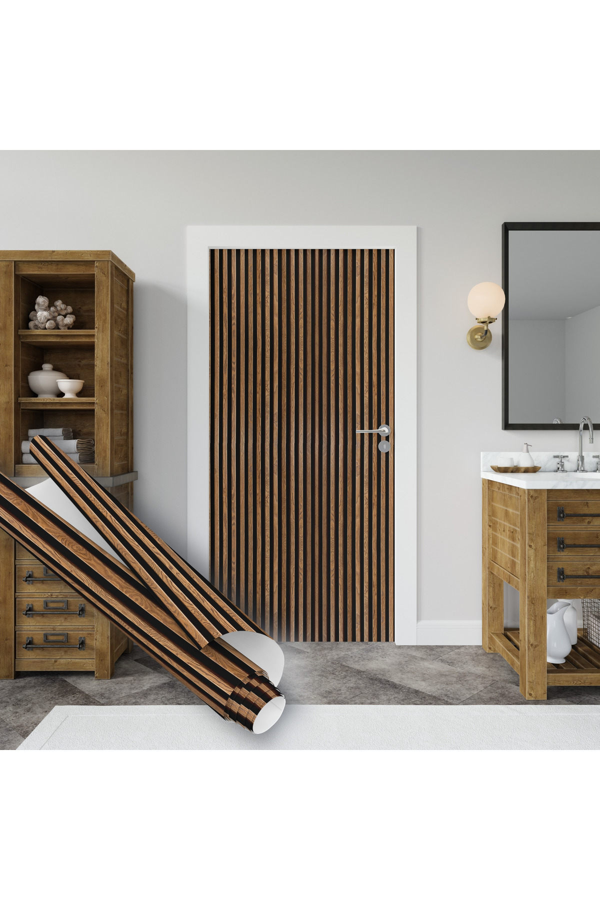 Dekoros Lambri Panel Görünümlü Yapışkanlı Folyo, Ahşap Masa, Dolap ...