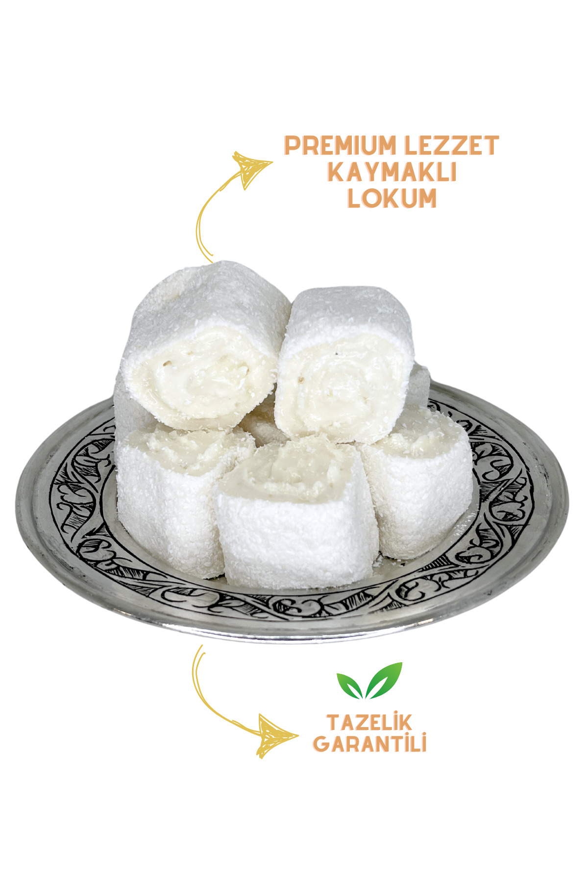 Özdanacı Kuruyemiş Meşhur Afyon Kaymaklı Lokum 1000gr %100 Taze Lokum ...