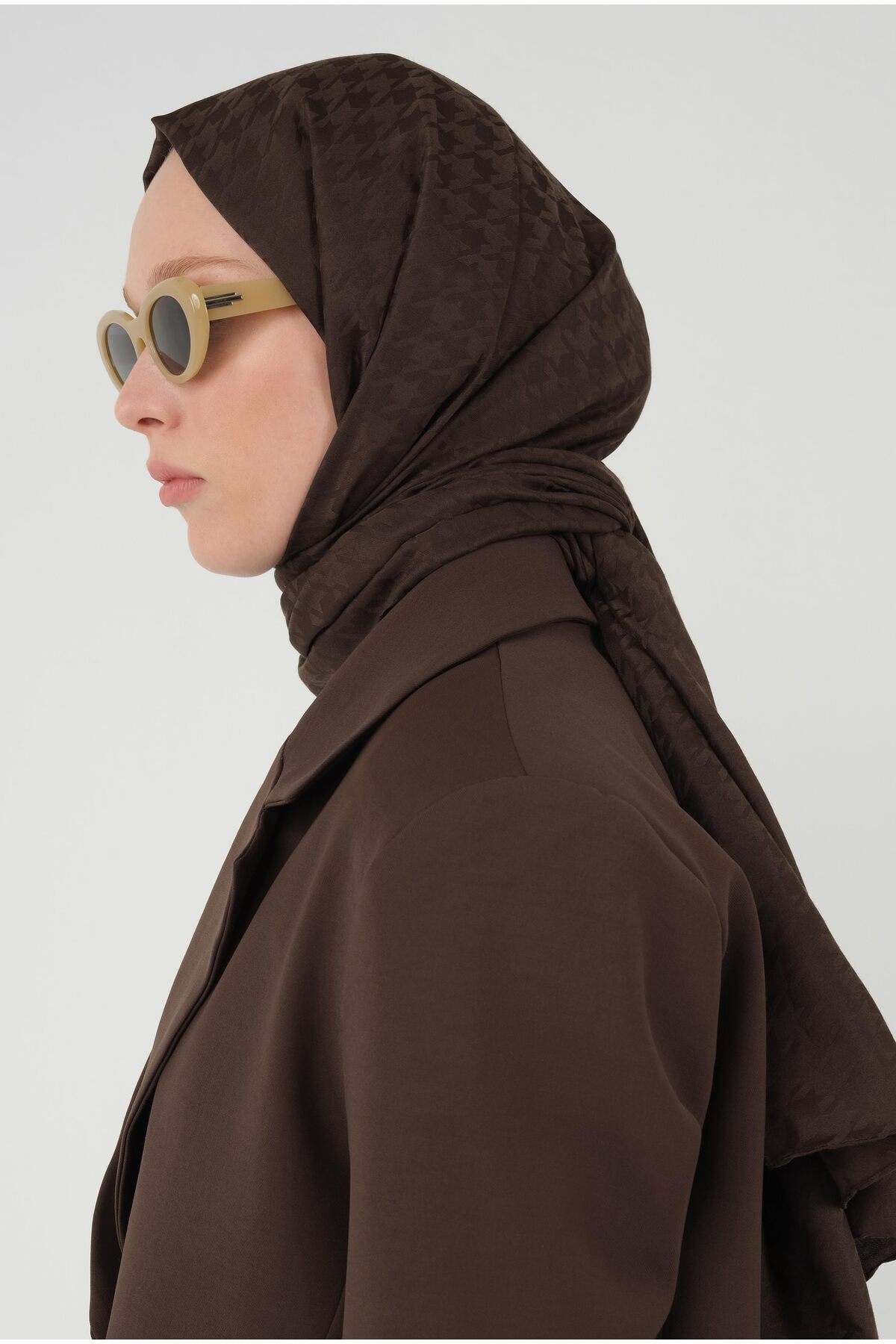 HEQA Kazayağı Desen Şal Acı Kahve Fiyatı, Yorumları - Trendyol