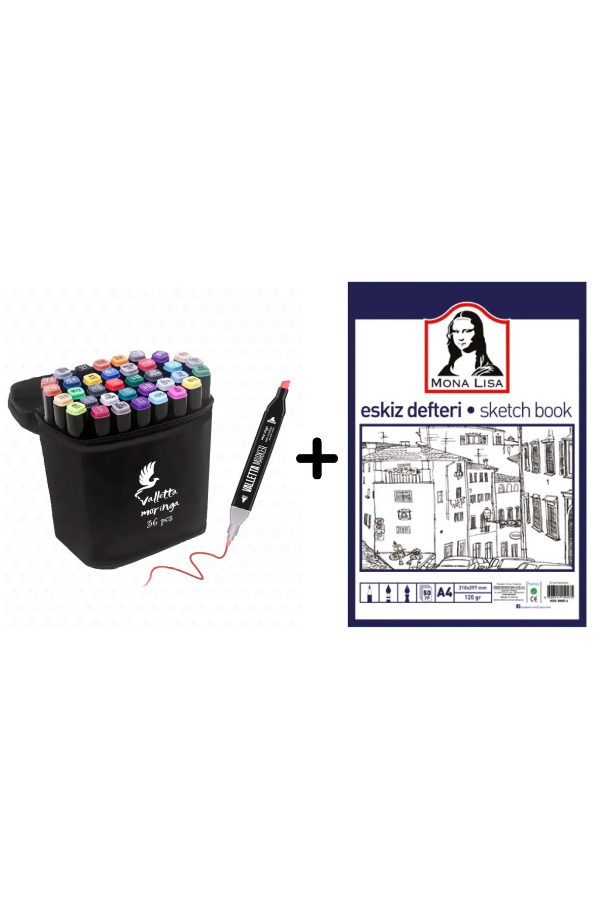 TİFOYS 36'lı Çift Taraflı Art Marker Keçeli Kalem Seti Çantalı + Mona ...