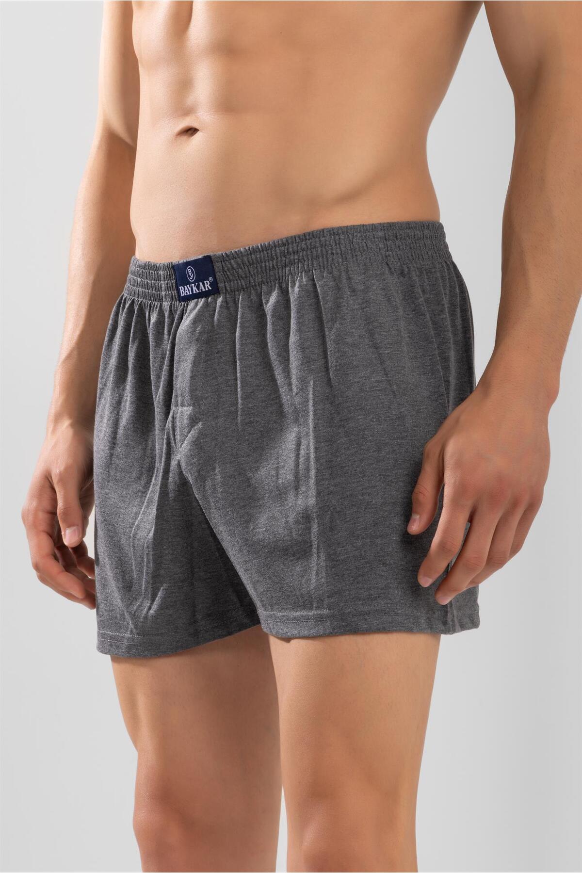 BAYKAR Erkek Pamuklu Rahat Kesim Havlu Bel Boxer 3'lü Paket Füme Fiyatı ...
