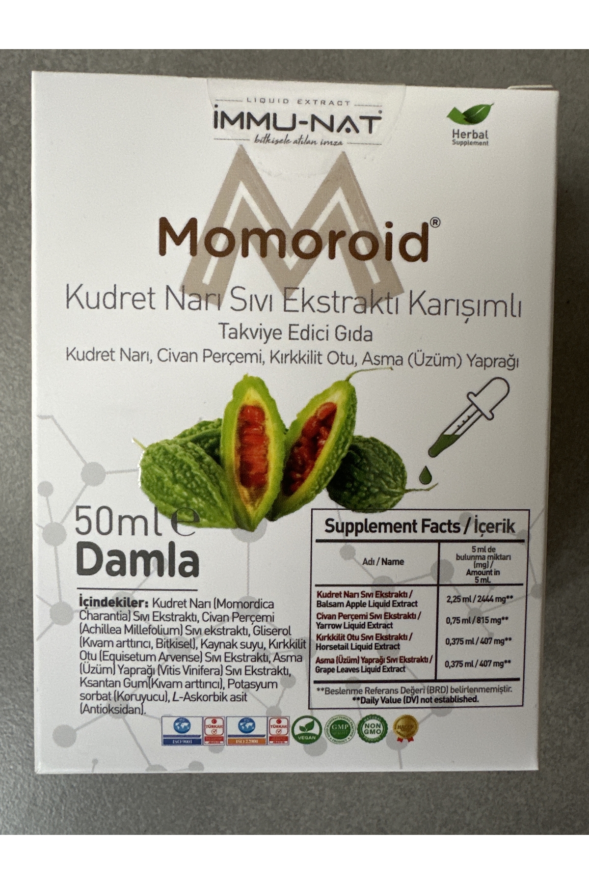 İmmu-Nat Momoroid Kudret Narı Sıvı Ekstraktı Karışımı 50 ml - Fiyatı, Yorumları