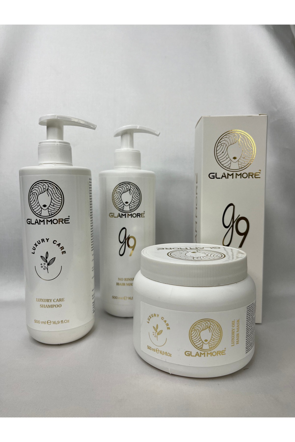 Glam More LUXURY SHAMPOO 500 ML+G9 ŞEKİLLENDİRİCİ SAÇ KREMİ 500 ML ...
