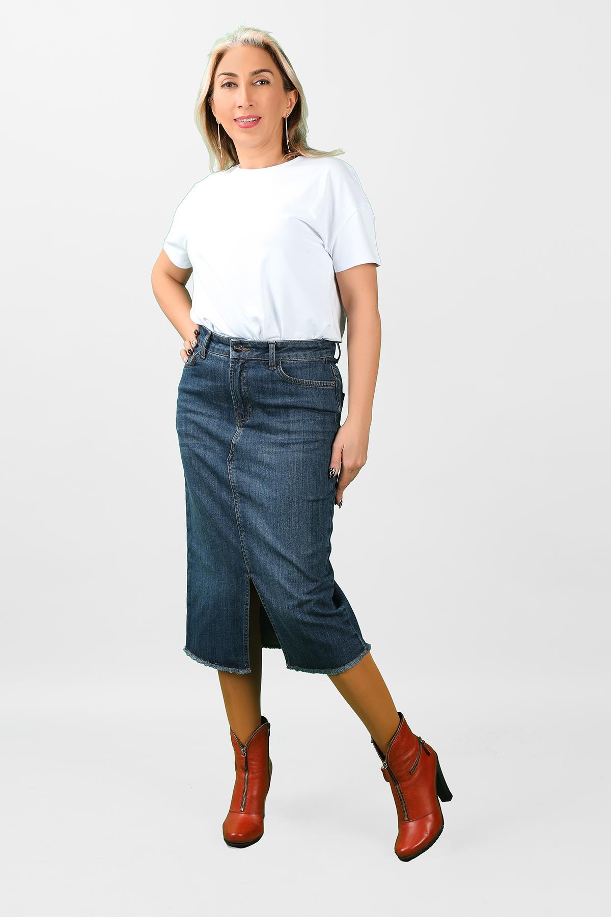 BALİNS Kadın Kot Etek 2jk/6649 Fiyatı, Yorumları - Trendyol