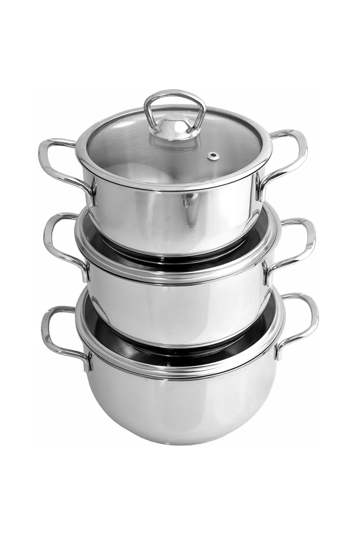 Royaleks 3lü Mini Tencere Set Sütlük Sosluk Yumurta Haşlama Isıstma Tenceresi 304 Paslanmaz ...