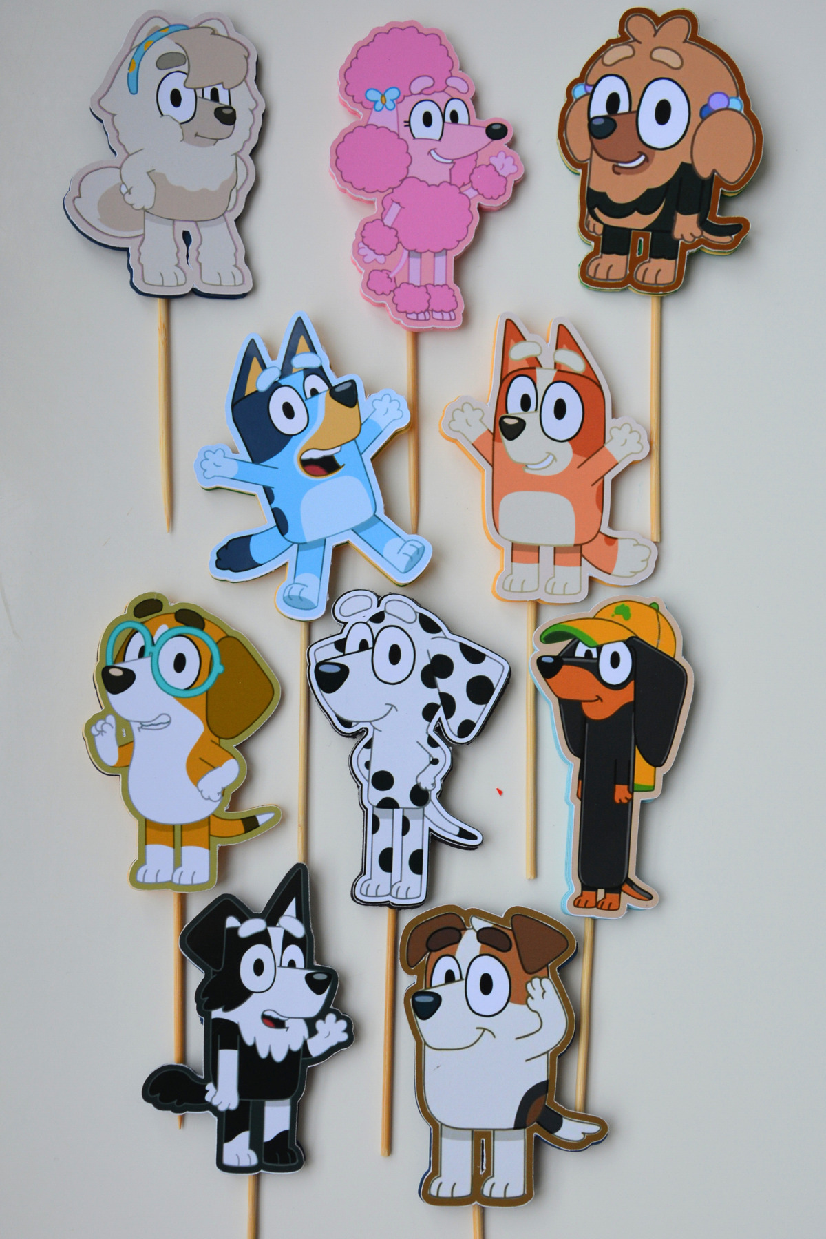 caketopper Bluey Temalı Pasta Cupcake Süsü Bluey Karakterleri Doğum ...