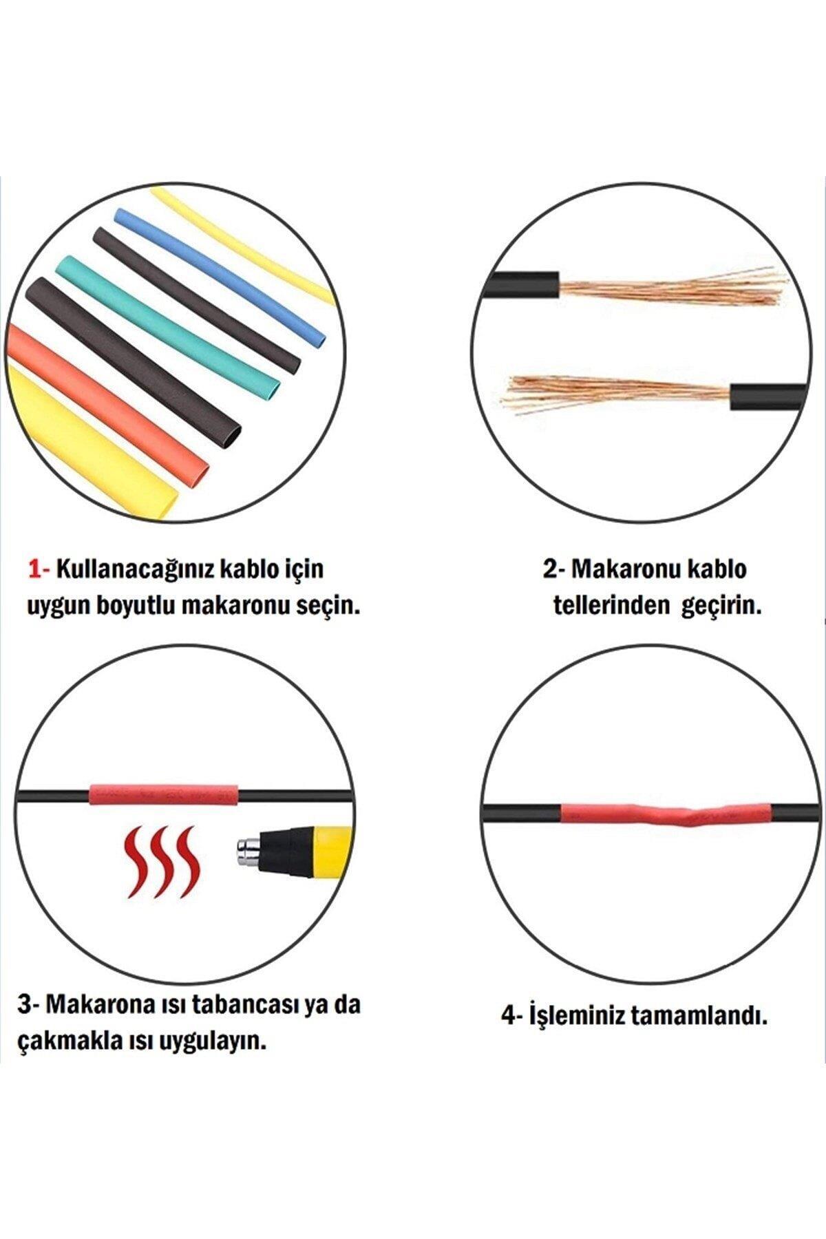 RAMDET 164 Parça Kablo Makaron Seti. Isıya Dayanıklı Kalo Koruyucu ...