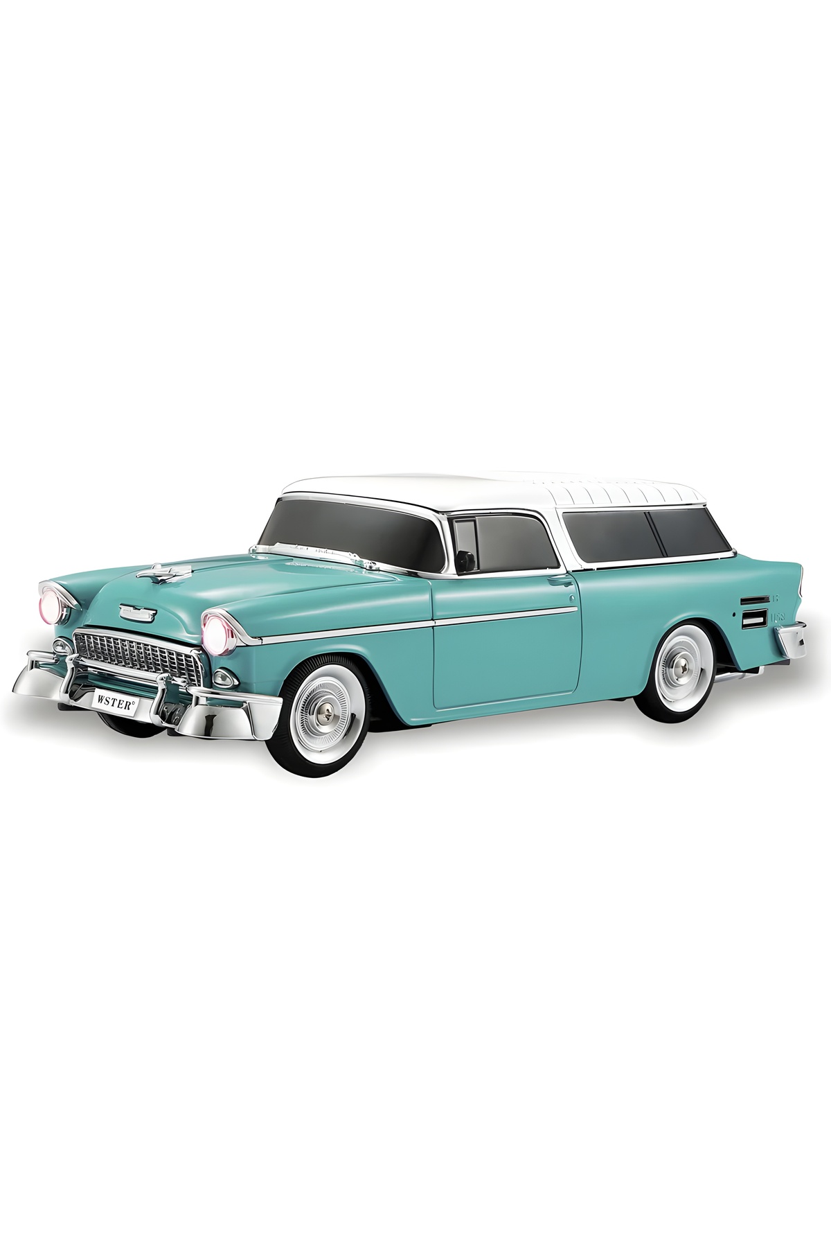 MEGAMUS WS-1955 Chevrolet araba şekilli kablosuz BT hoparlör TF USB FM Handsfree TWS LED şarj ...