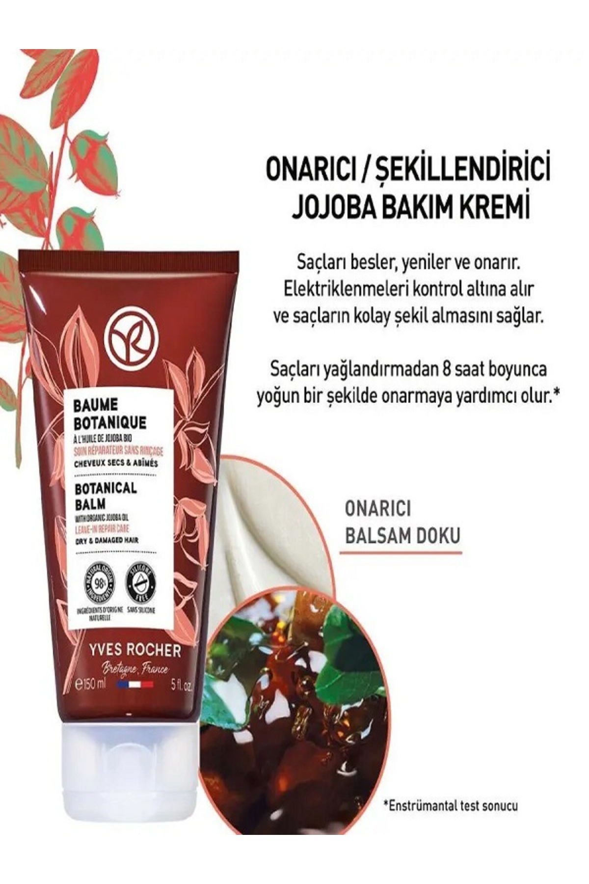 Yves Rocher Jojoba Bakım Kremi - Onarıcı / Şekillendirici / Prebiyotik, Organik Jojoba Yağı ve ...