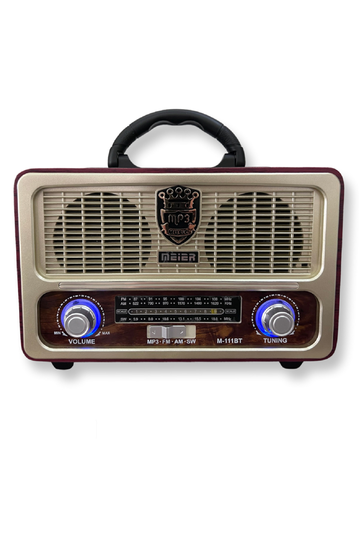 Genel Markalar Nostalji Radyo Ahşap Görünümlü Kumandalı Bluetooth-Usb ...