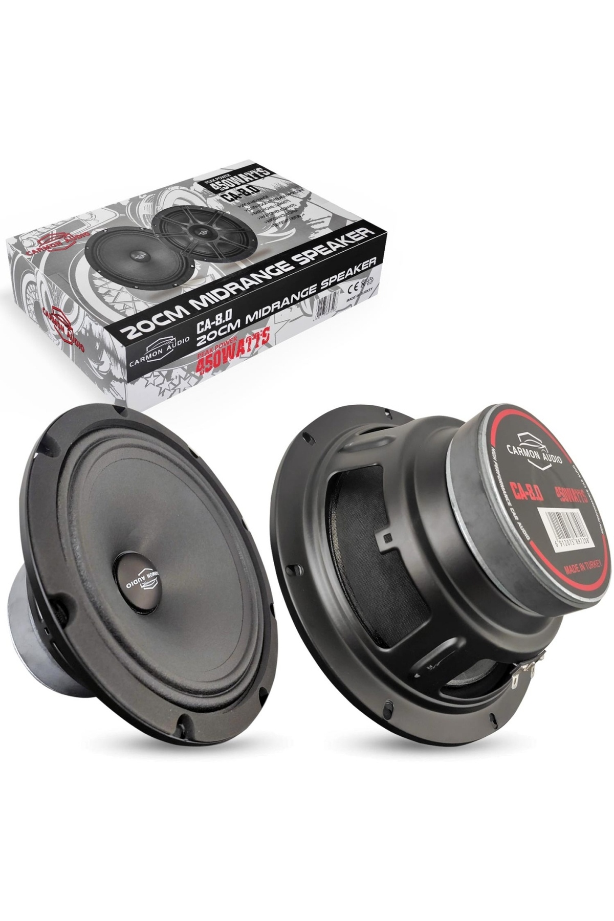 Carmon Audio CARMON AUDİO CA8.0-450WMAX-150WRMS KALİTELİ-PROFESYONEL YERLİ ÜRETİM 20CM MİDRANGE ...