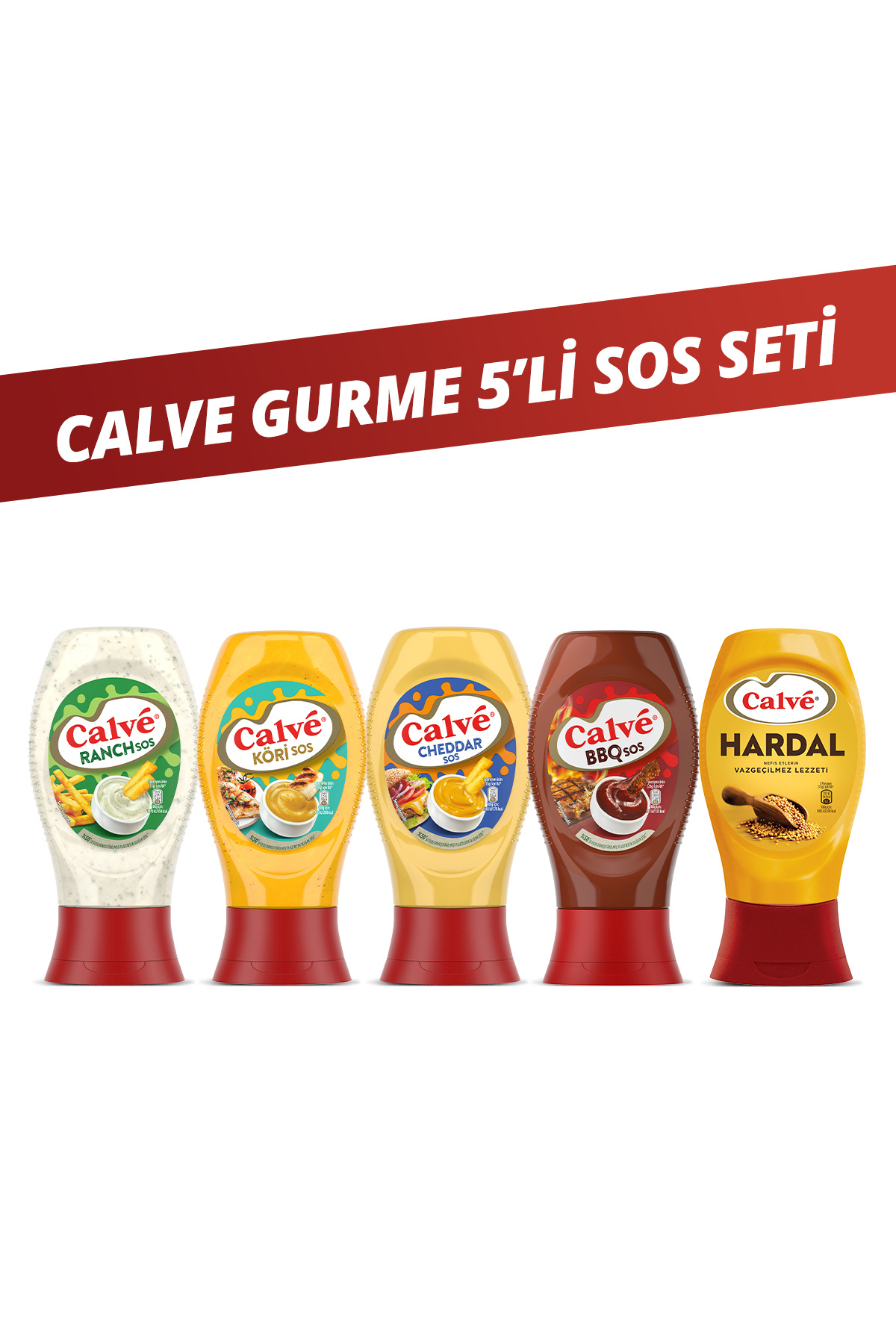 Calve Ranch Sos 245 gr Köri Sos 260 gr Cheddar Sos 240 gr Bbq Sos 290 ...