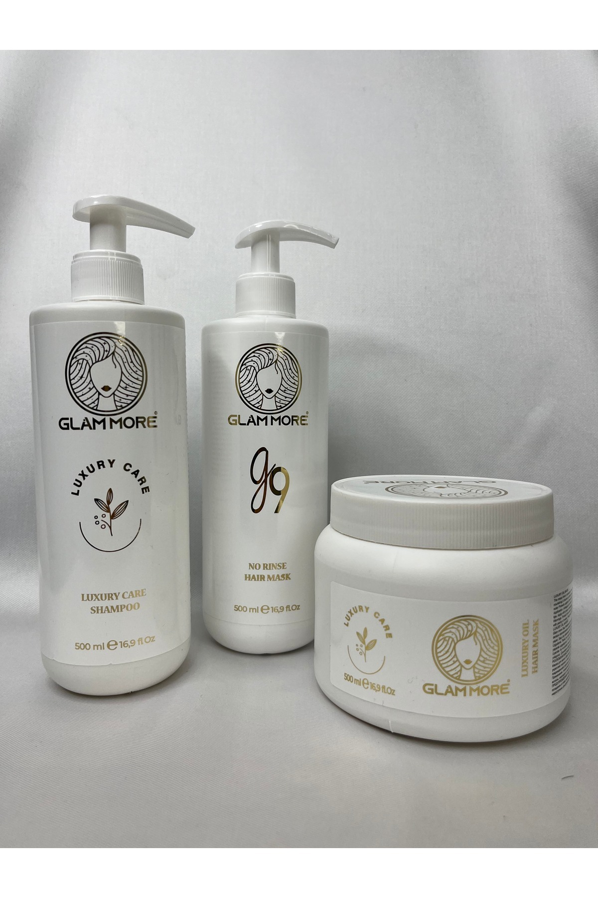 Glam More LUXURY SHAMPOO 500 ML+G9 ŞEKİLLENDİRİCİ SAÇ KREMİ 500 ML ...