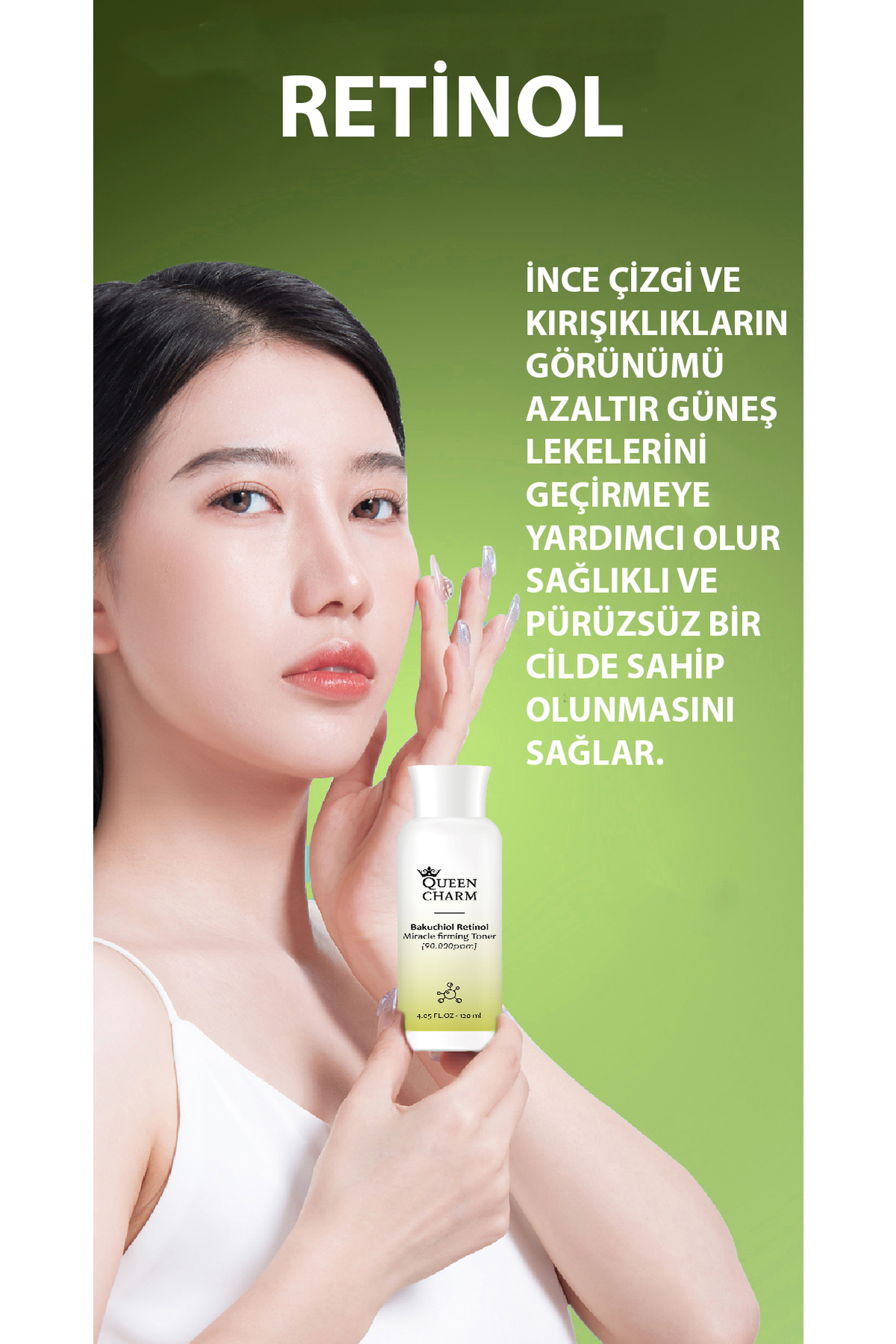 QUEEN CHARM Sıkılaştırıcı Bachuchiol Miracle Firming Retinol %01 Toner ...