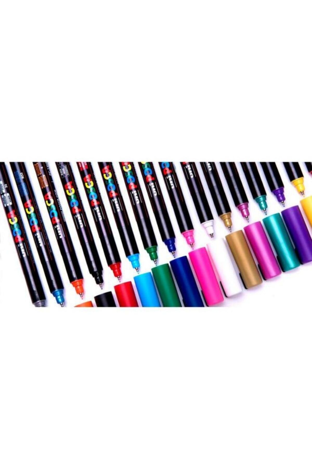 Uni Posca Marker Kalem Pc-1mr (0.7mm) İğne Uçlu 21'li Tüm Renkler Full ...