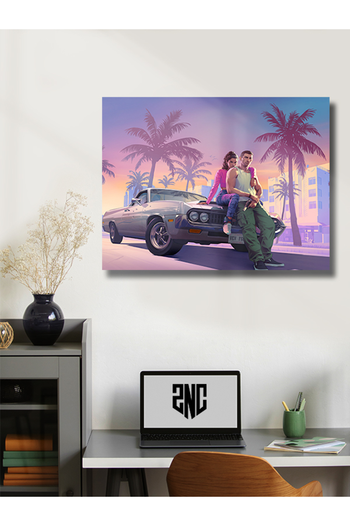 ZNC GTA 6 (VI) - Gaming Posterleri, Özel Tasarım Kağıt Poster, Duvar ...