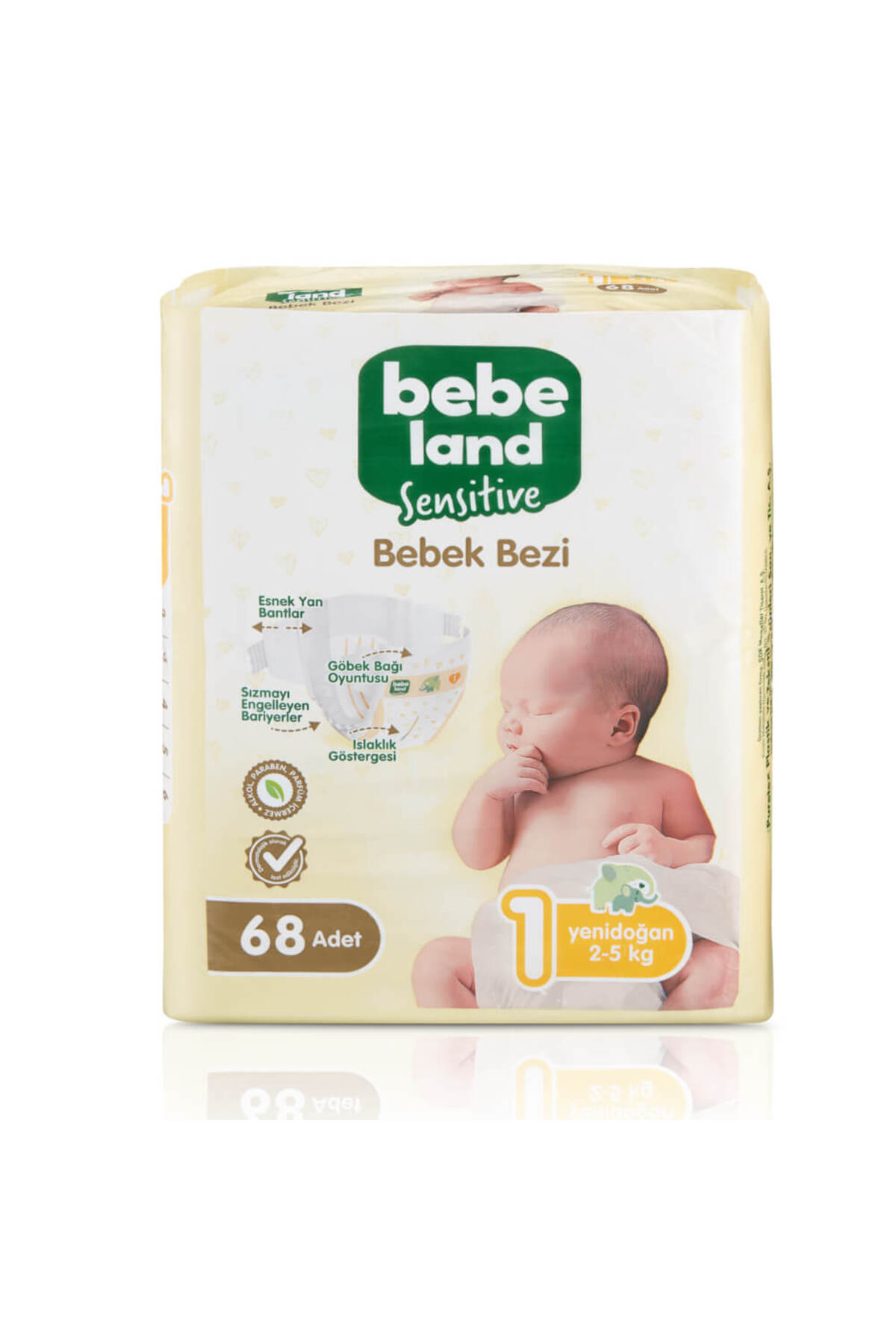 Bebeland Sensitive Bebek Bezi Yenidoğan 1 Numara 68 Adet - Fiyatı, Yorumları