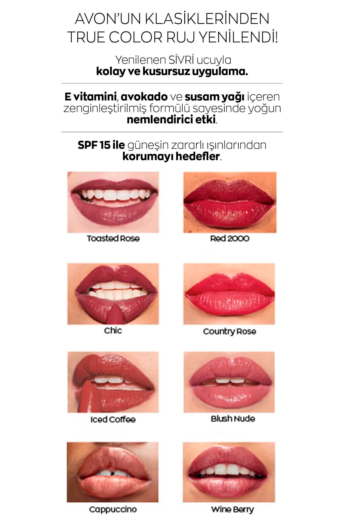 Avon Ultra Kremsi Ruj Blushed Nude 2'li + Lovider Cep Aynası Hediye ...
