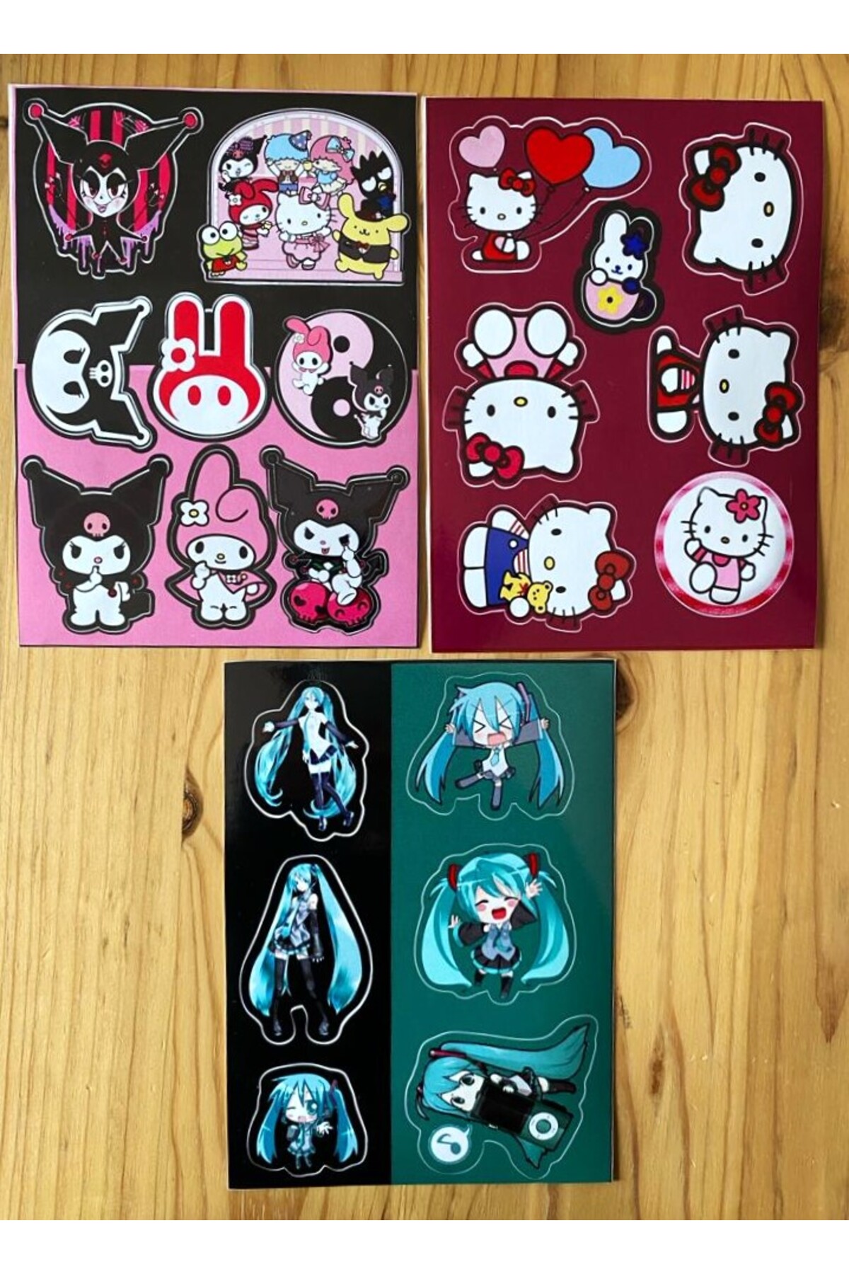 icase Kuromi Melodi Hatsune miku Hello City Sticker Çıkartma Set 3'lü ...