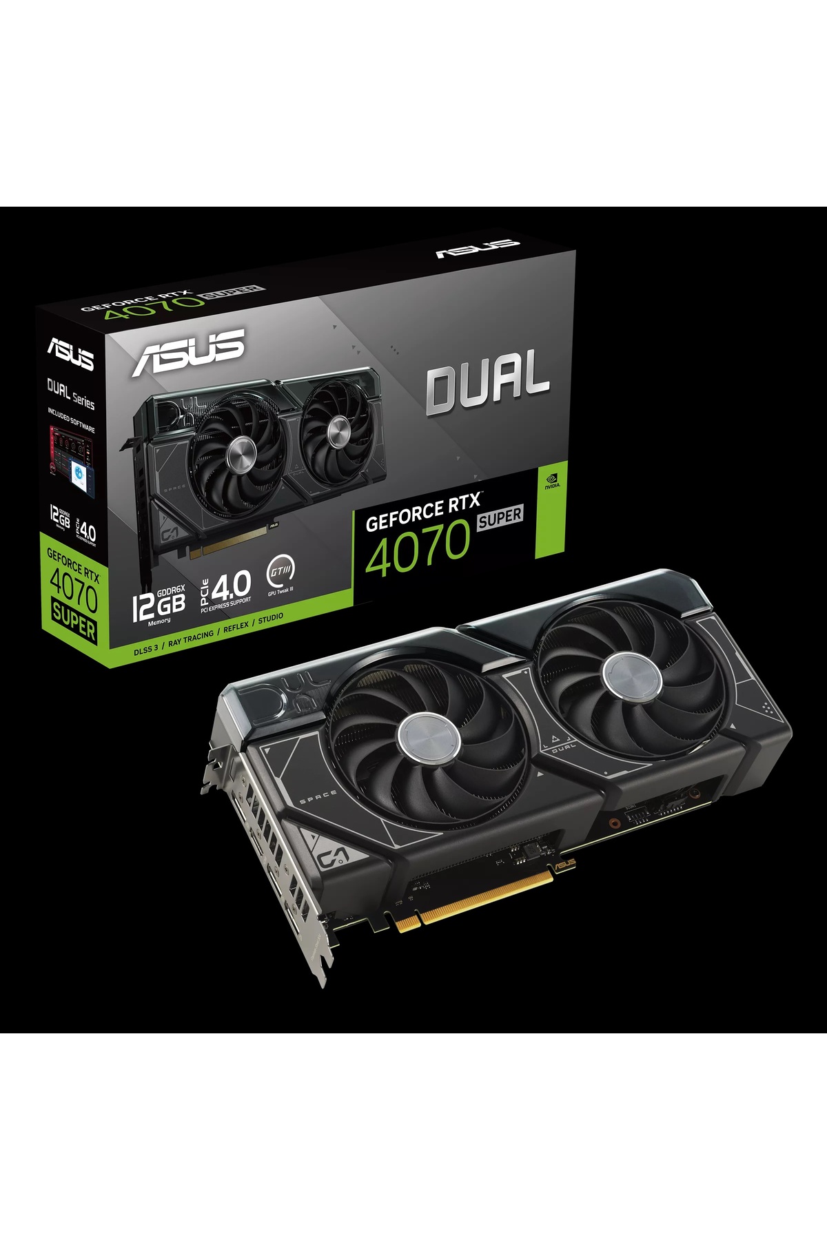 ASUS GeForce RTX 4070 SUPER DUAL 12GB GDDR6X 192 Bit DLSS 3 Ekran Kartı ...