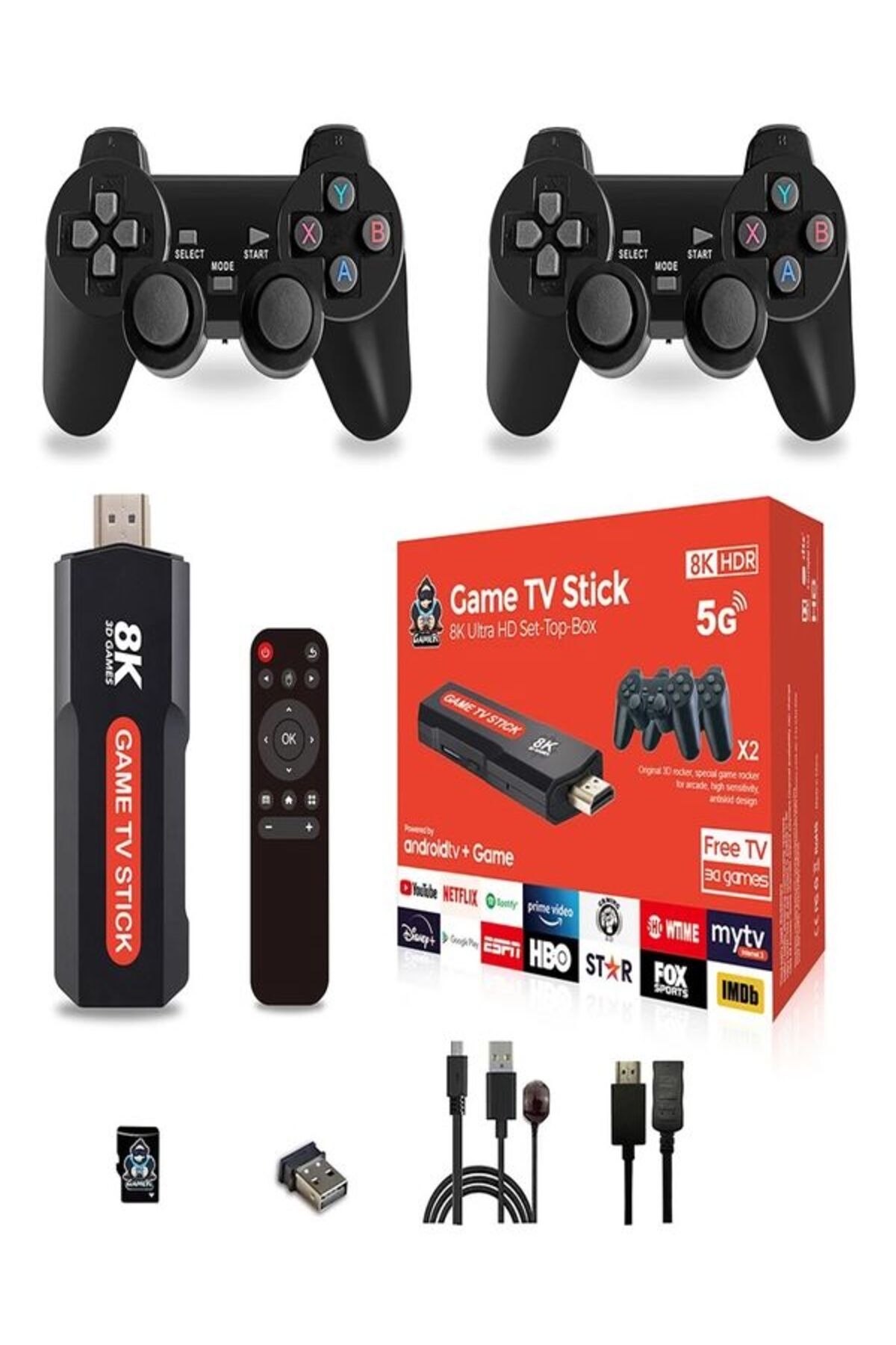 UCUZTEKNO 36500 Oyunlu Atari 5g 8k HDR Ultra HD 64 GB Tv Box + Game Box ...