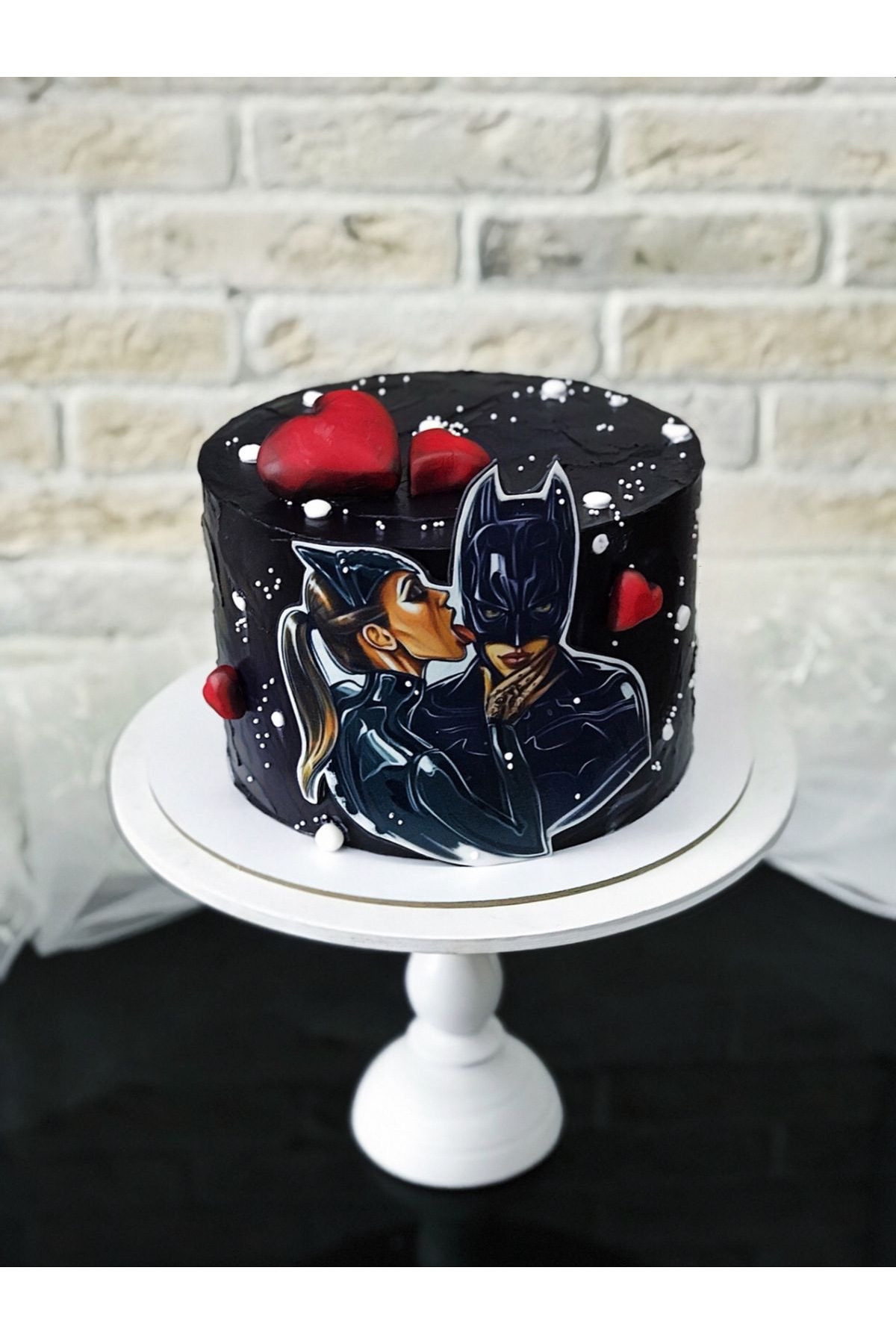 my party box Yenilebilir Batman ve Kedi Kadın Süper Kahramanları Pasta ...