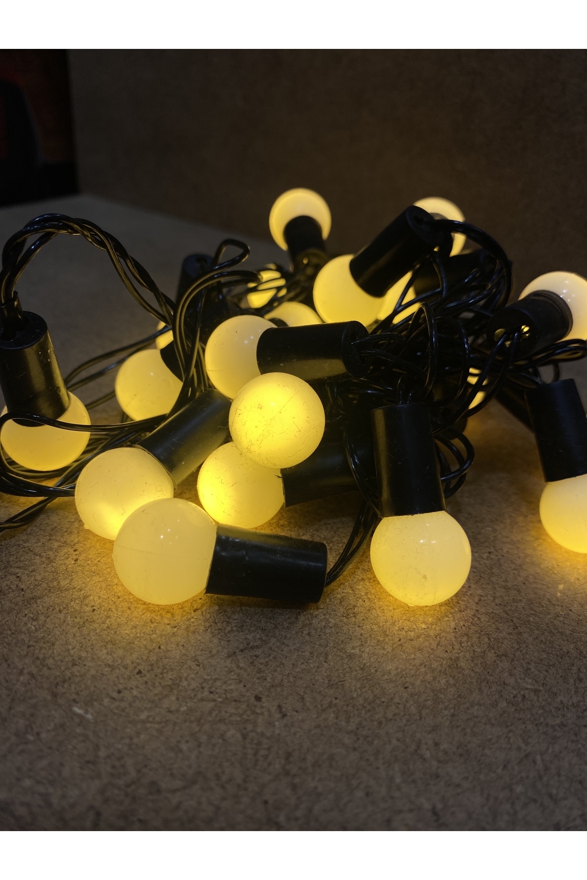 Led 5 Metre Top Işık Gün Işığı Renk 20 Adet Toplu Siyah Kablolu Yılbaşı ...