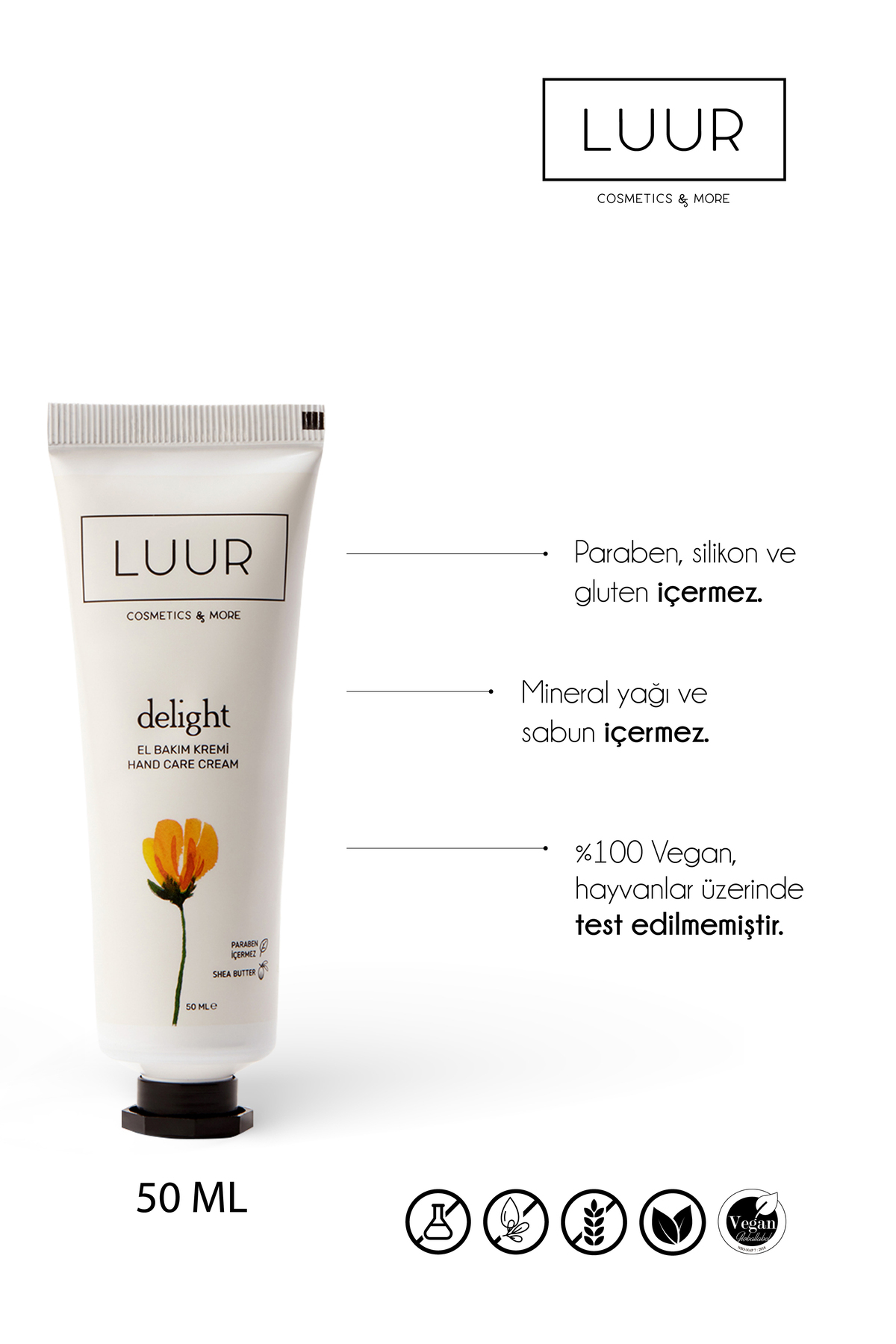 LUUR COSMETICS & MORE Delight El Bakım Kremi Yoğun Nemlendirici ...