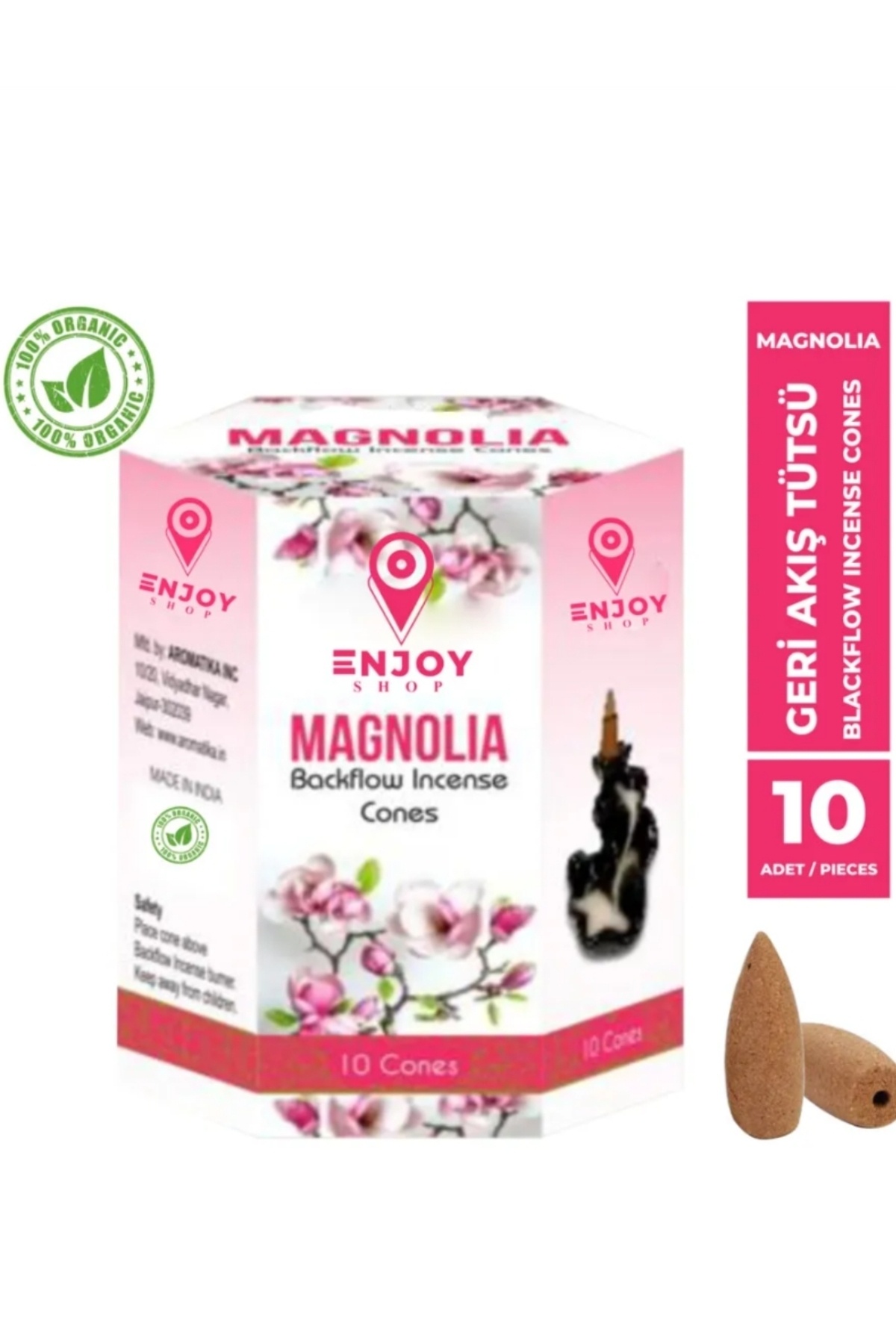 ENJOY SHOP MANOLYA / MAGNOLİA GERİ AKIŞLI TÜTSÜ 10 ADET BACKFLOW CONES ...