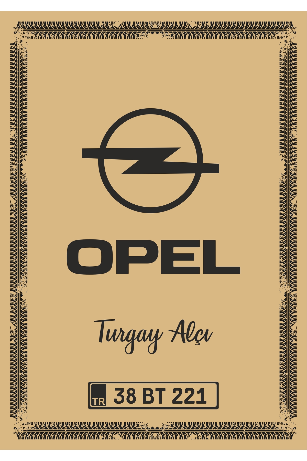Universal Paspas Kağıdı Opel Logo ve Kişiye Özel Baskı 100 Ad. 35X50 cm ...
