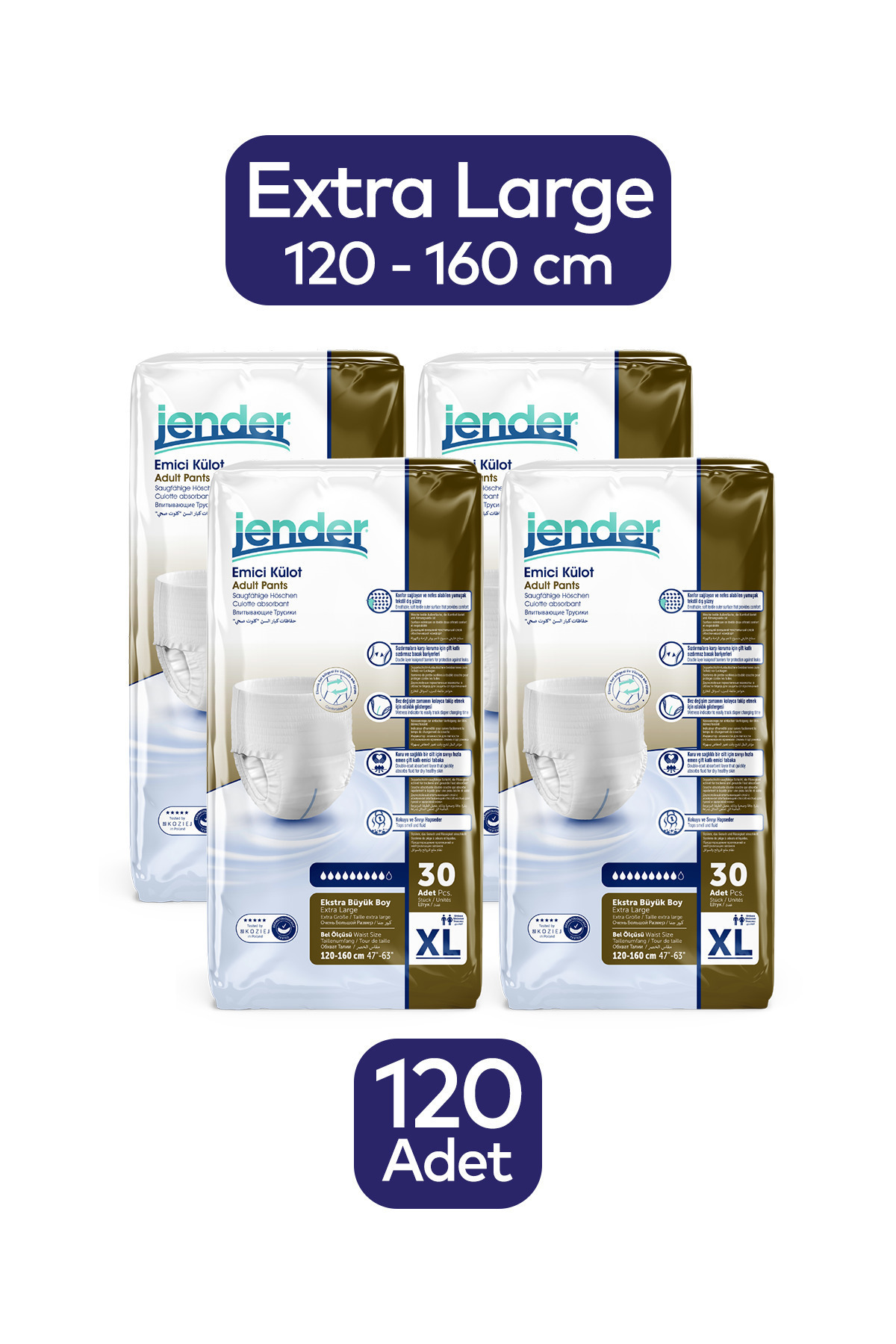 JENDER Külotlu Bez 4x30 Xl 120 Adet Fiyatı, Yorumları - Trendyol