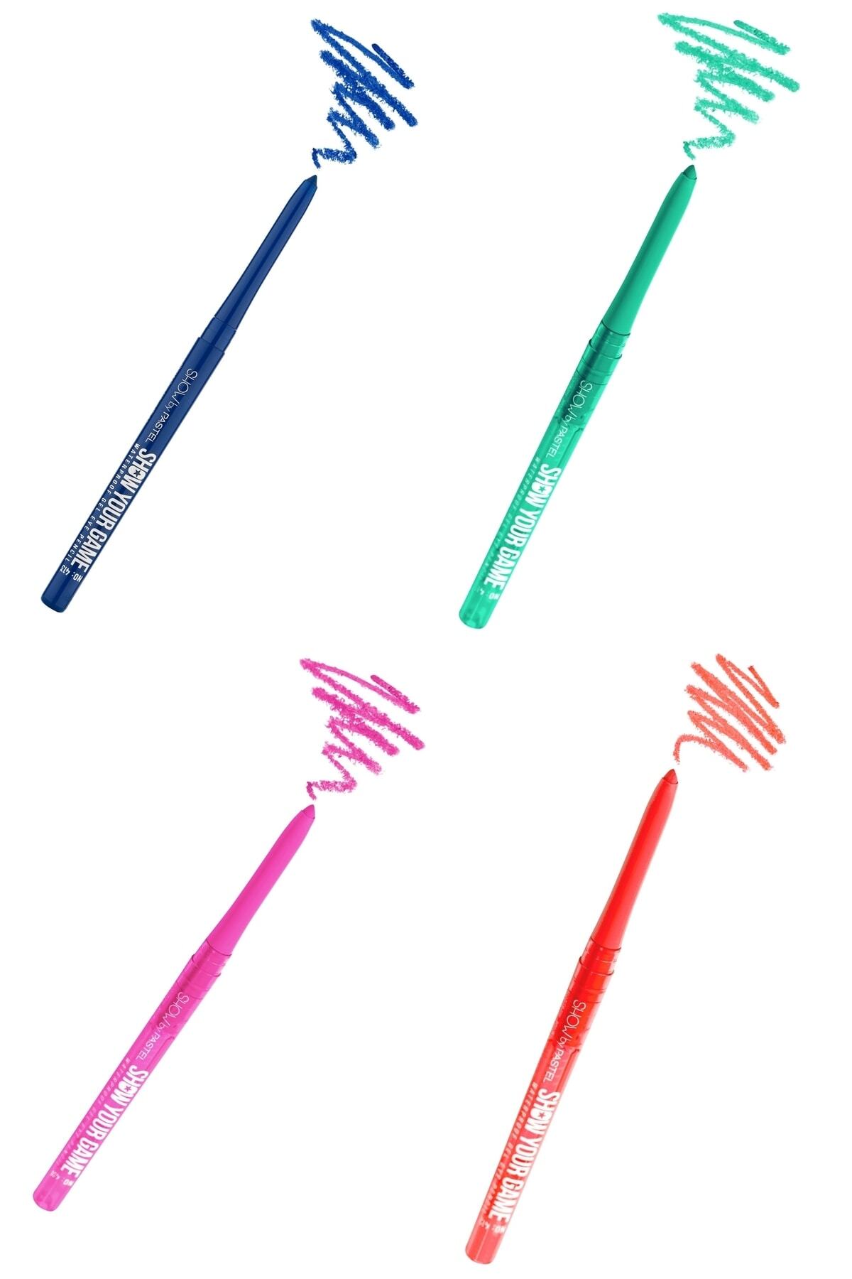 Show by Pastel Pastel Show Your Game Wp. Gel Eye Pencil 413-411-408-409 Numaralar 4 Lü Set ...