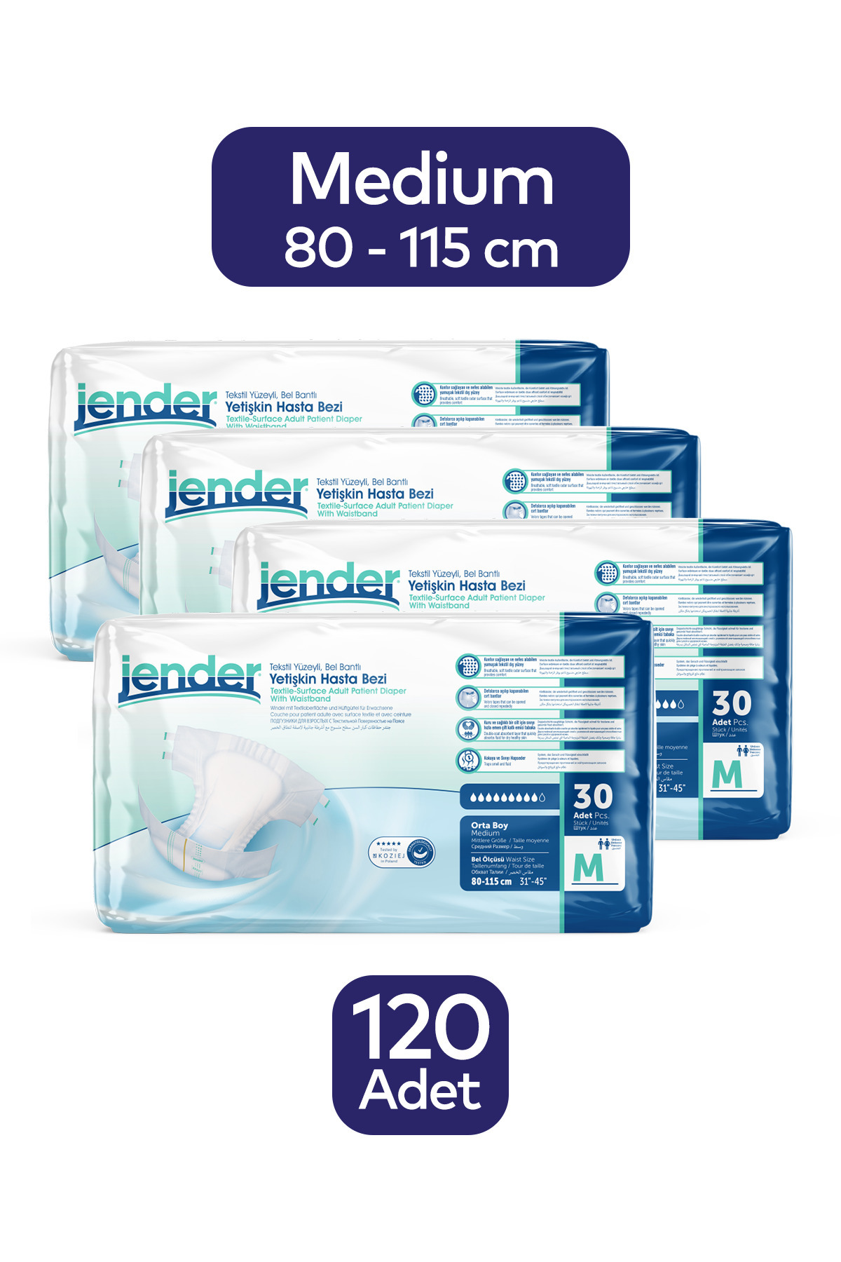JENDER Bel Bantlı M 30'lu 4 Paket 120 Adet Fiyatı, Yorumları - Trendyol