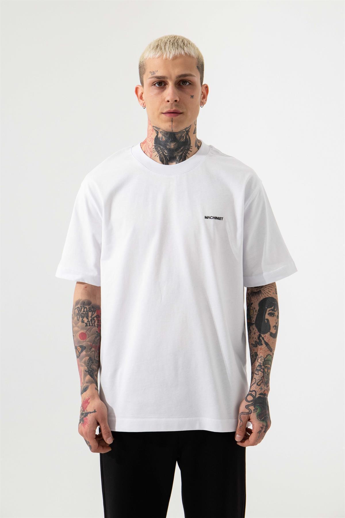 Machinist Erkek Basic Relaxed Ince Pamuklu Beyaz Tişört Fiyatı, Yorumları - Trendyol
