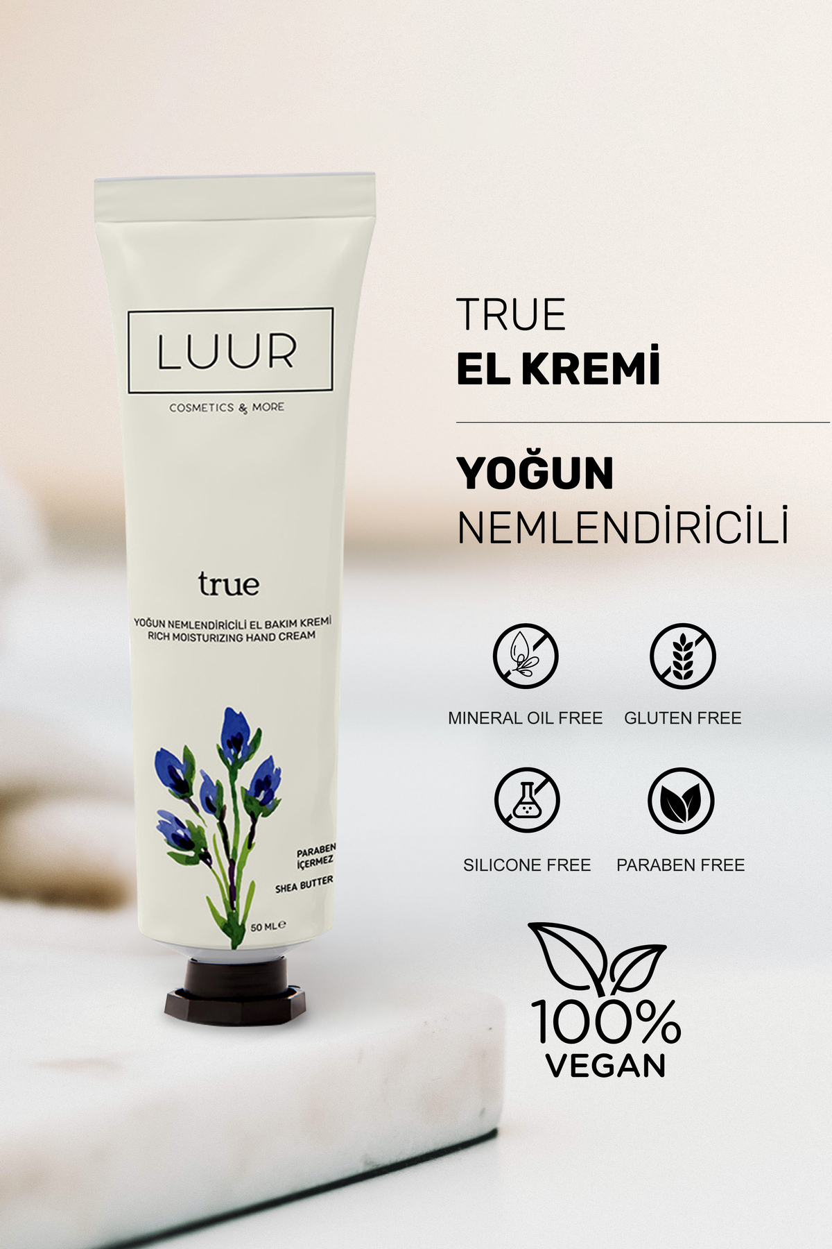 LUUR COSMETICS & MORE True El Bakım Kremi Yoğun Nemlendirici Besleyici ...