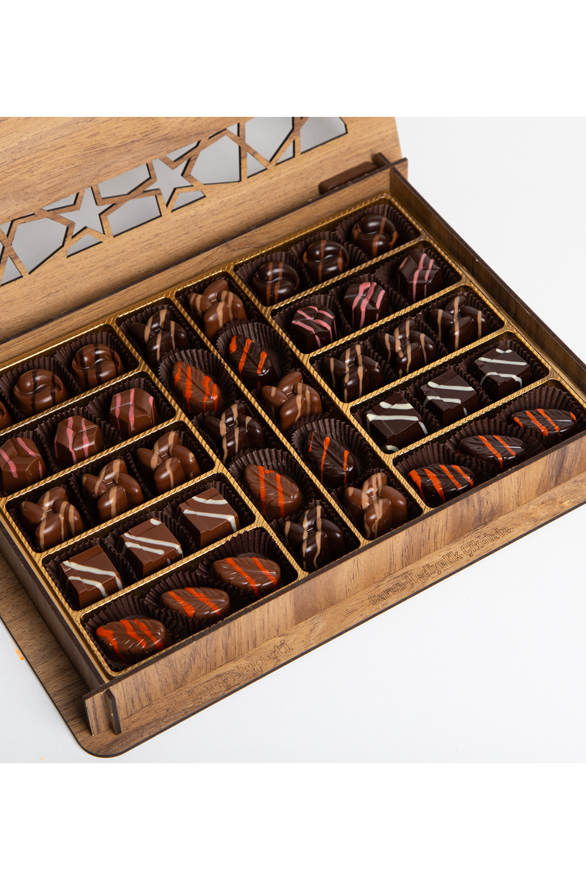CARON CHOCOLATE Geçmiş Olsun Ahşap Kutu Hediyelik Special Çikolata ...