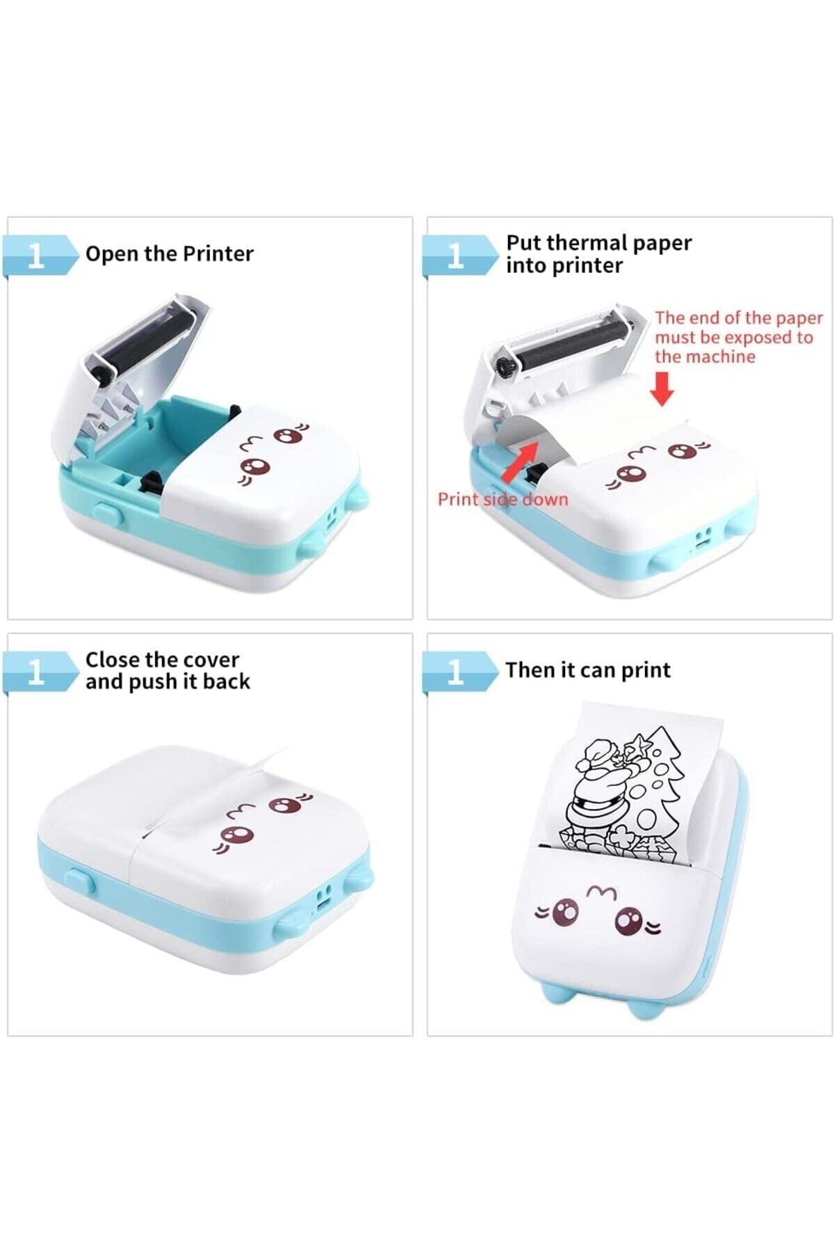 Red Rook Mini Yazıcıya Uygun Termal 1 Adet Yapışkanlı (STİCKER) Kağıt ...