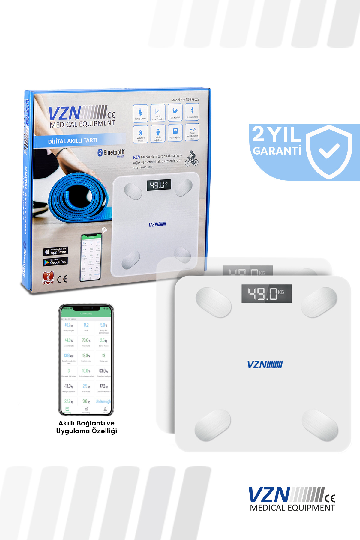 VZN Dijital Akıllı Tartı Fiyatı, Yorumları - Trendyol