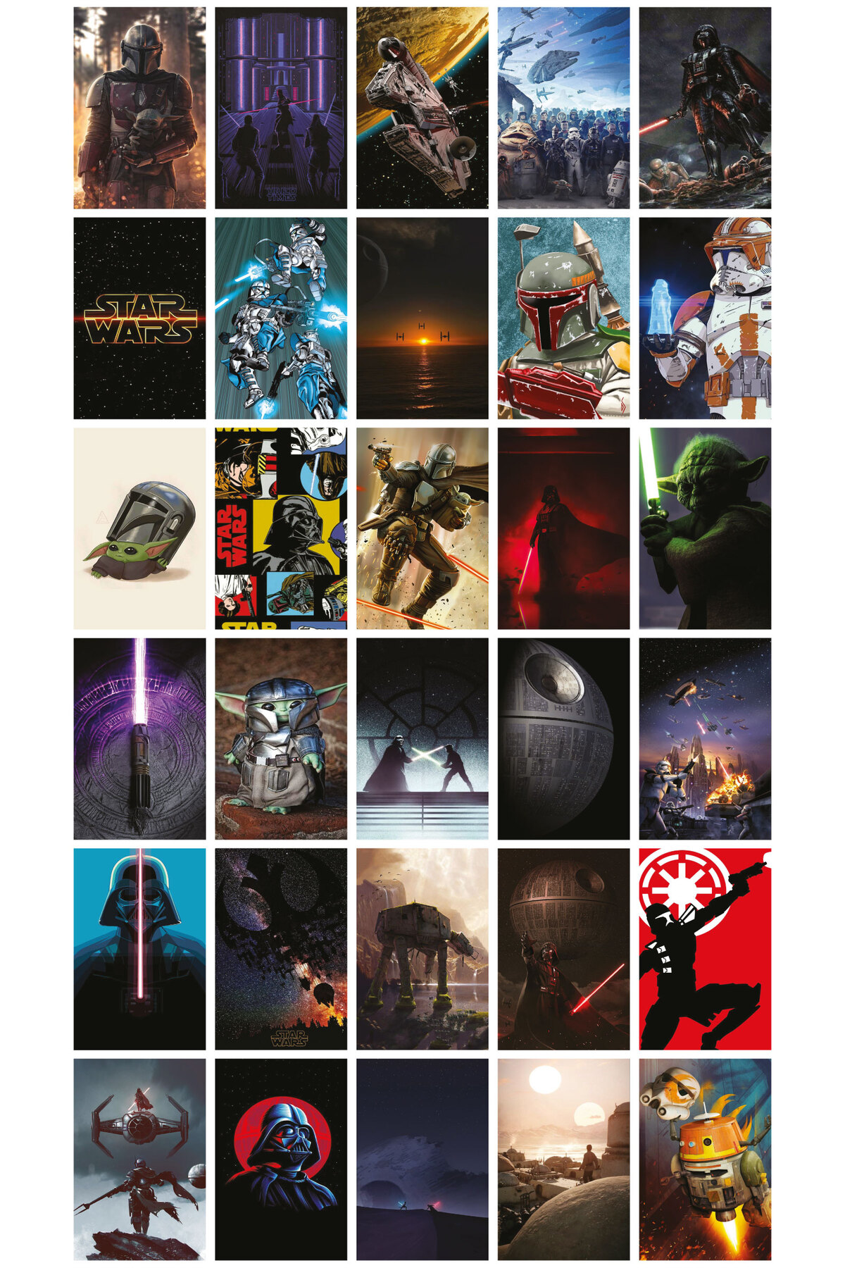 smartman Star Wars Poster Seti 30'lu Duvar Posteri Seti Oda Dekoru ...