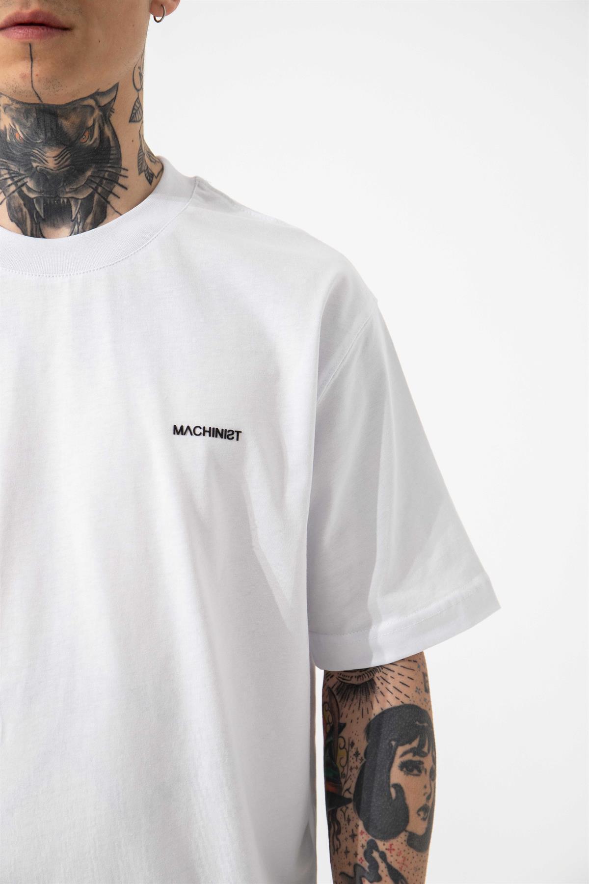 Machinist Erkek Basic Relaxed Ince Pamuklu Beyaz Tişört Fiyatı, Yorumları - Trendyol