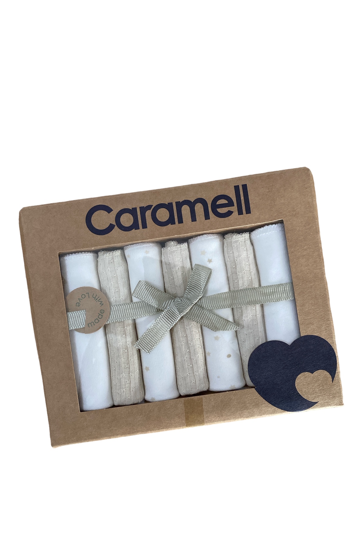 Caramell Limoon çocuk organik 7'li bebek ağız mendili %100 pamuk cloud ...