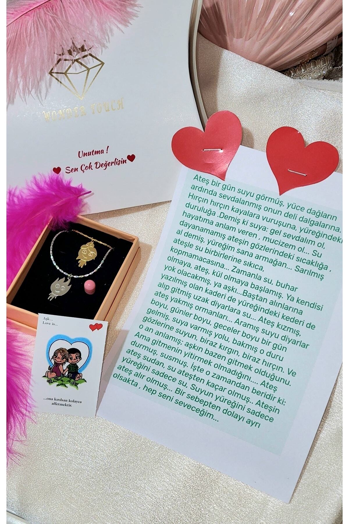 WONDER TOUCH Ateş Ve Su Kolyesi,sevgili Kolyesi,dostluk Kolyesi,yin ...