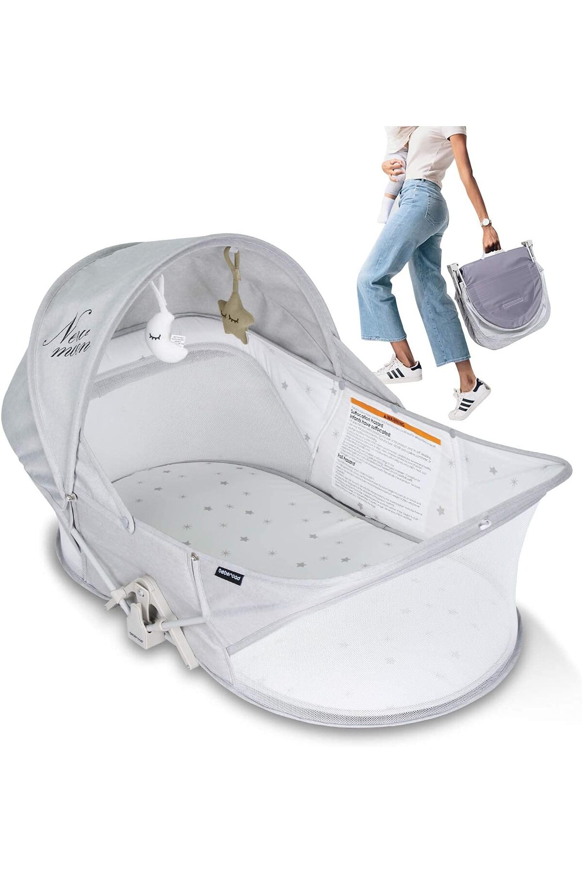 beberoad Hafif ve Taşınabilir Bebek Seyahat Yatağı İki Noktalı Güvenlik ...