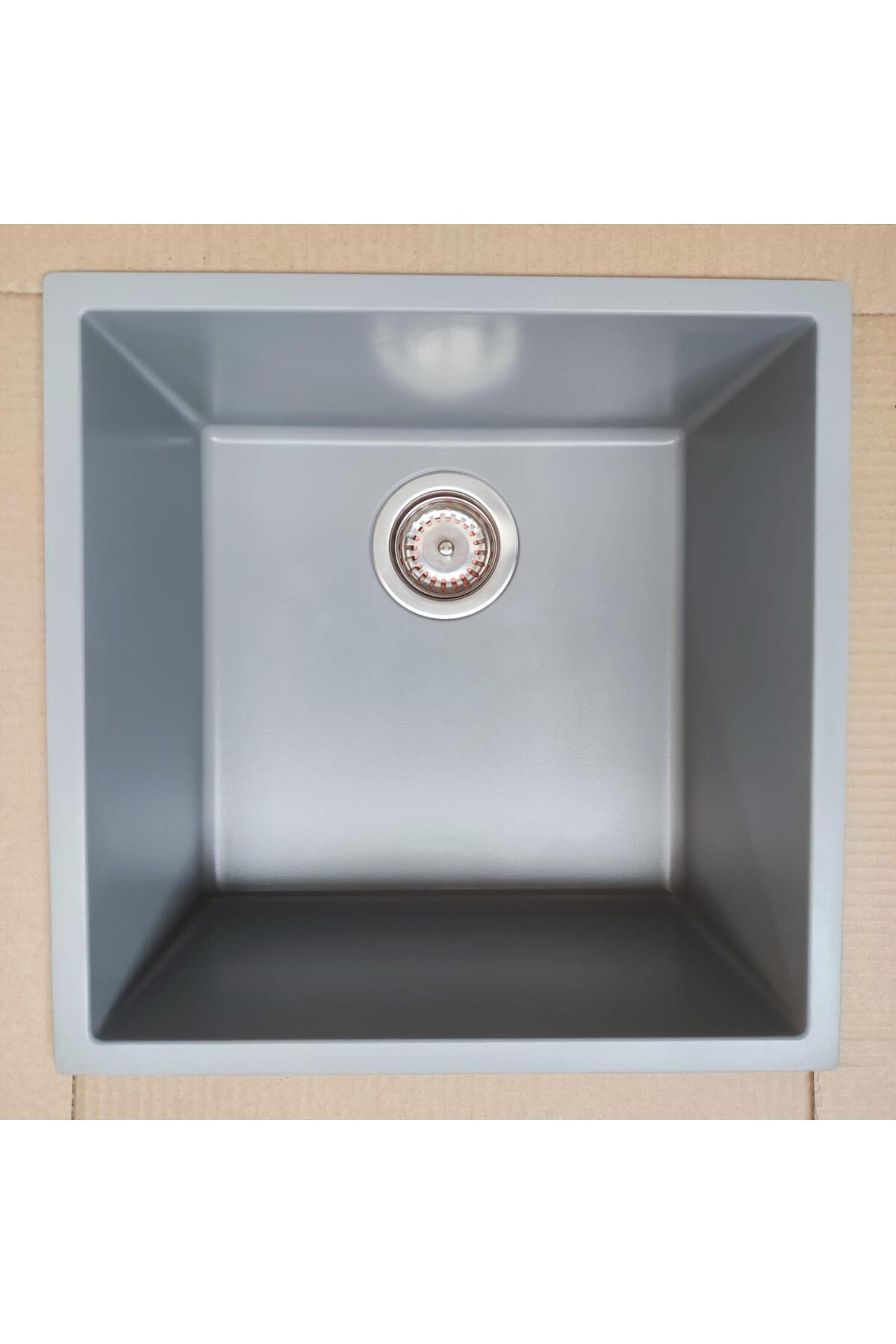 Renk Evye Kare Tek Gözlü Eviye Metalıc Gri 440×440 Fiyatı, Yorumları - Trendyol