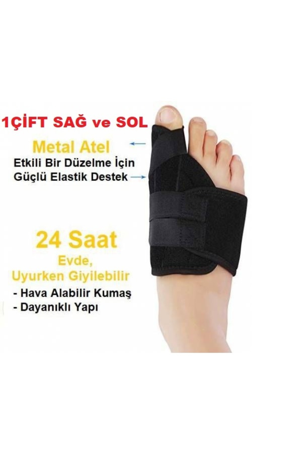 Ankaflex 1 Çift Ayak Ateli Medikal Halluks Valgus Gece Başparmak Ateli ...